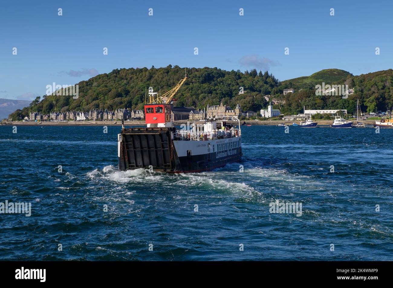 The Lismore ferry MV Loch Striven leaving Oban Ferry terminal Stock ...