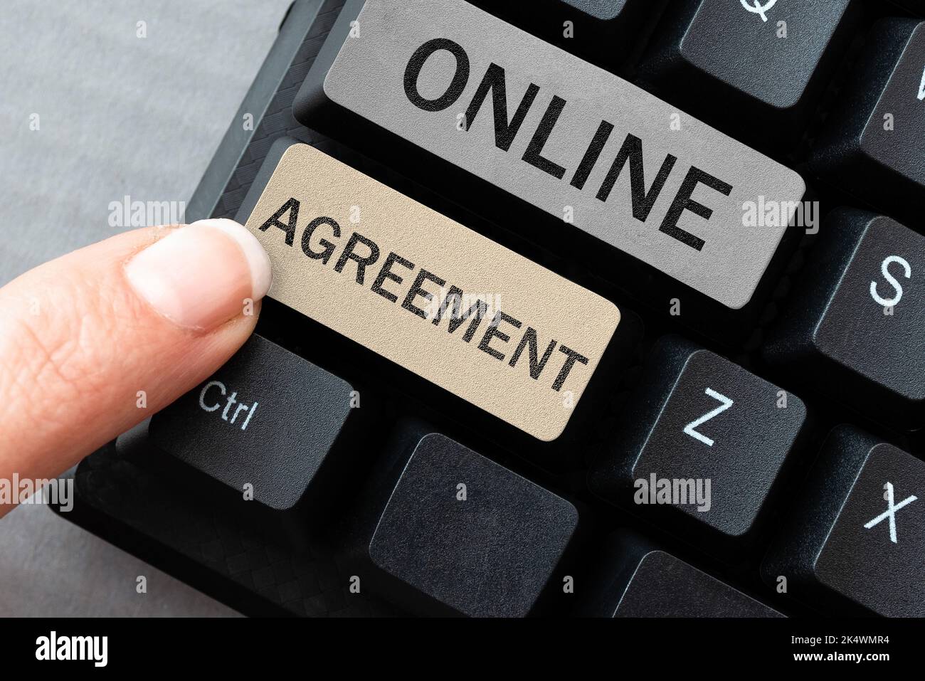 Conceptual caption Online Agreement. Concept meaning contracts that are ...