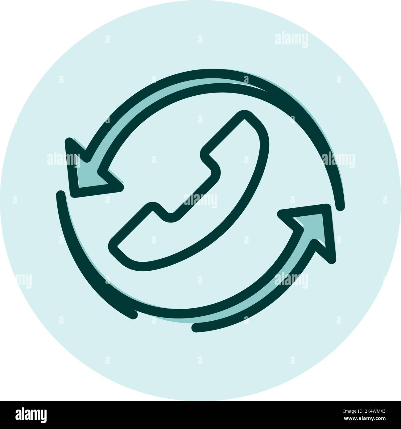 Phone call, illustration, vector on a white background Stock Vector ...