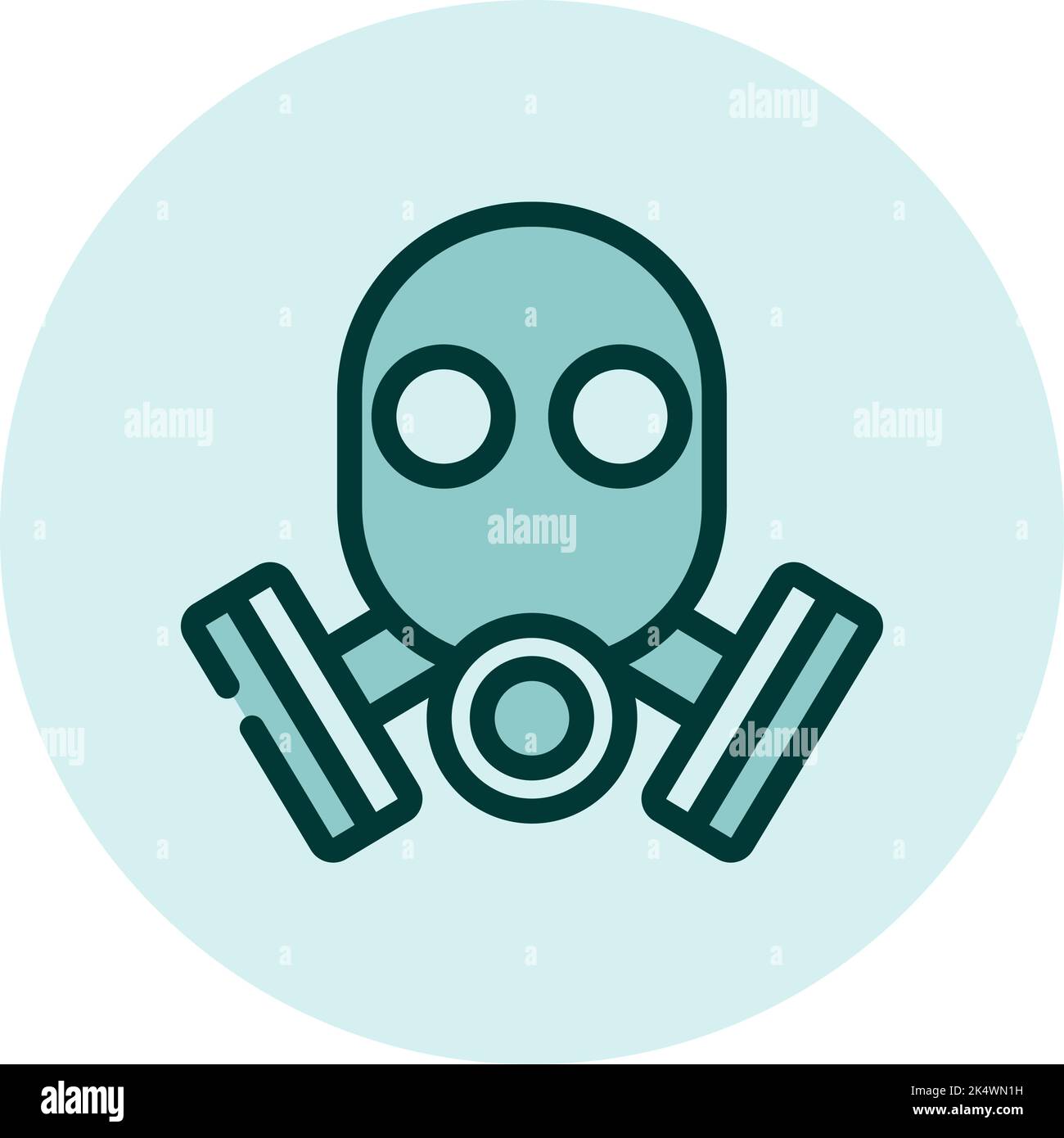 Emergency gas mask, illustration, vector on a white background Stock ...