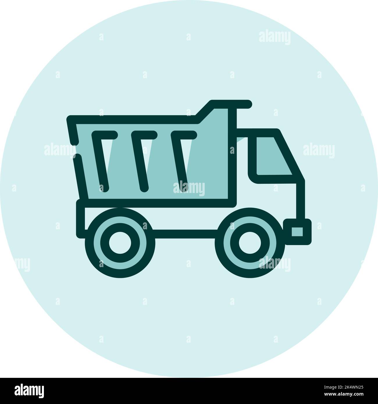 Working truck, illustration, vector on a white background Stock Vector ...