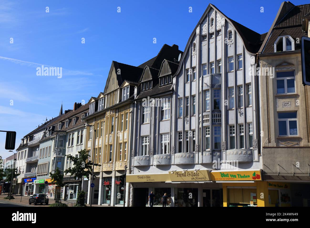BOTTROP, GERMANY - SEPTEMBER 20, 2020: Old Town street in Bottrop ...
