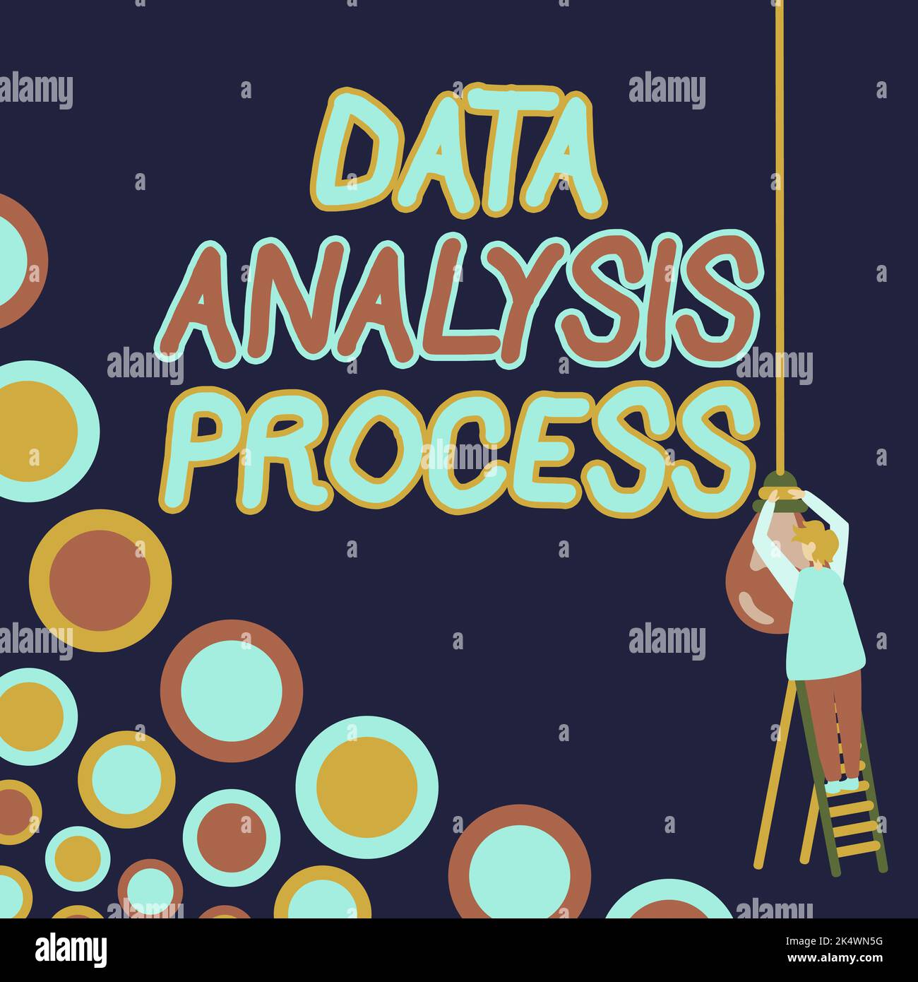 Hand writing sign Data Analysis Process. Concept meaning build a ...