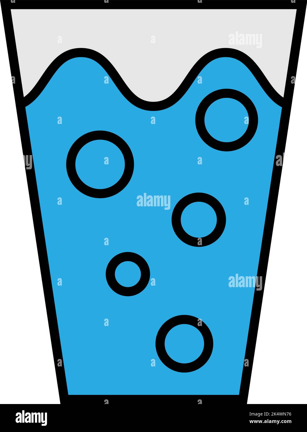 Glass of water, illustration, vector on a white background Stock Vector ...