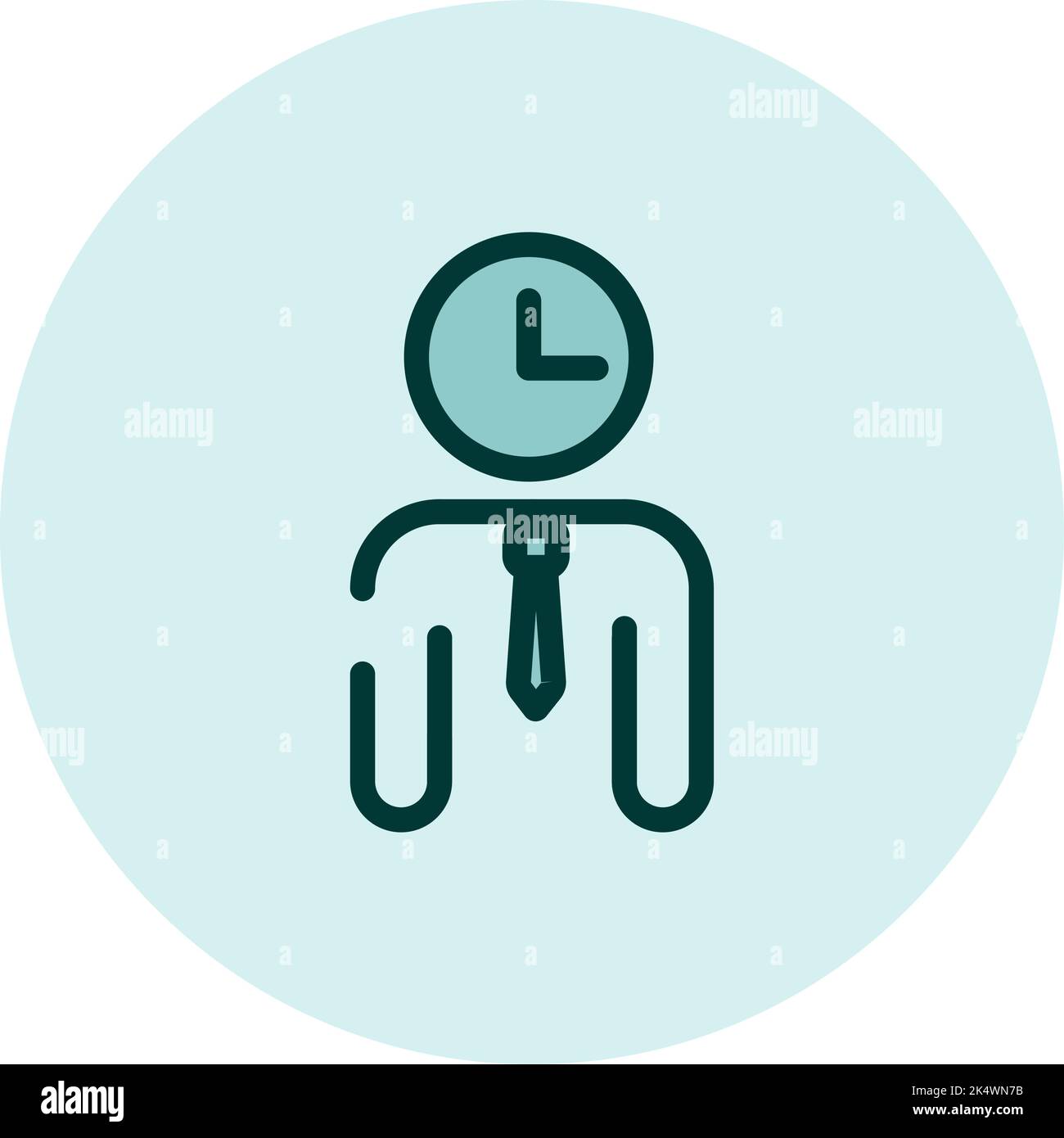 Late for work white background Stock Vector Images - Alamy