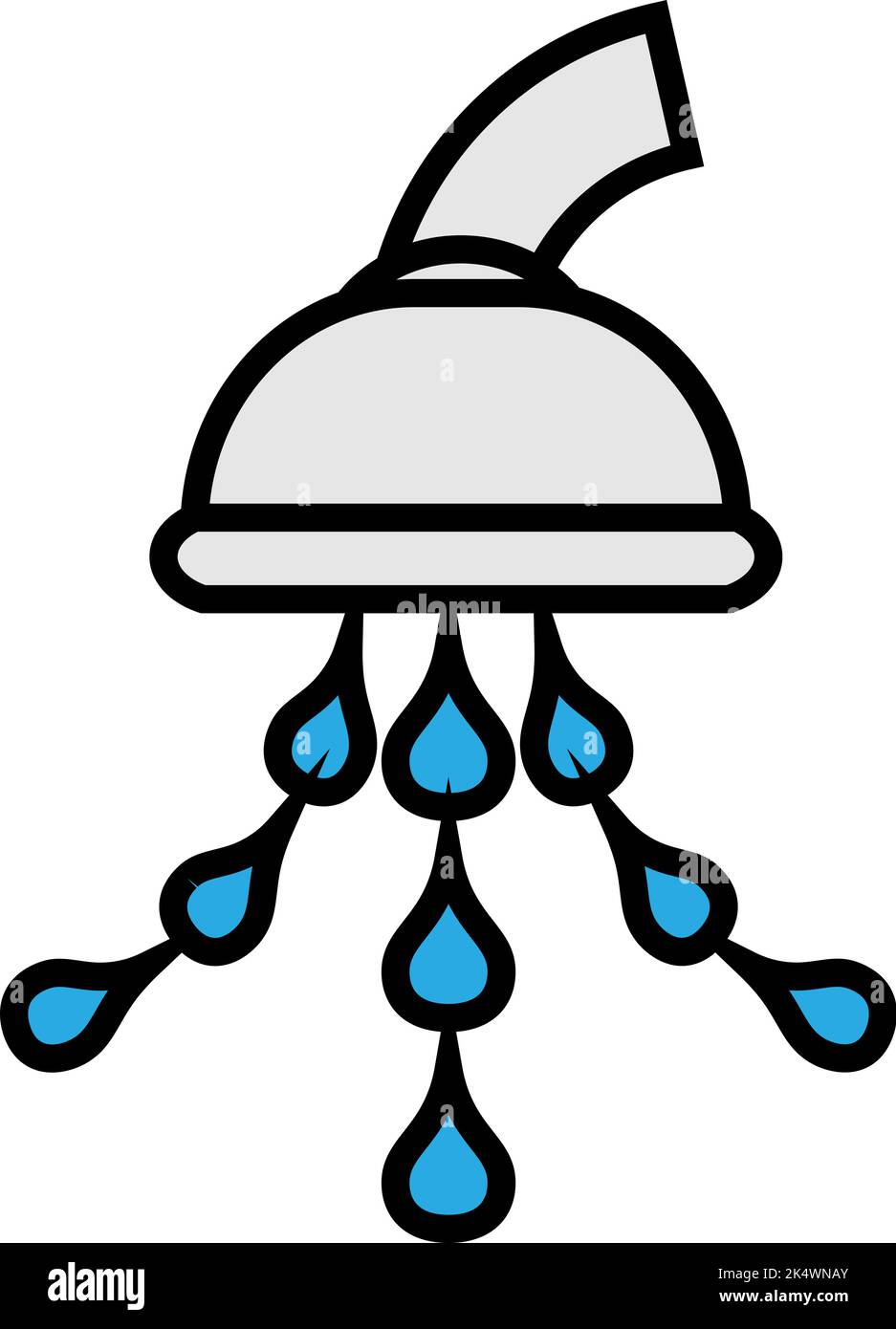 Shower drops, illustration, vector on a white background Stock Vector ...