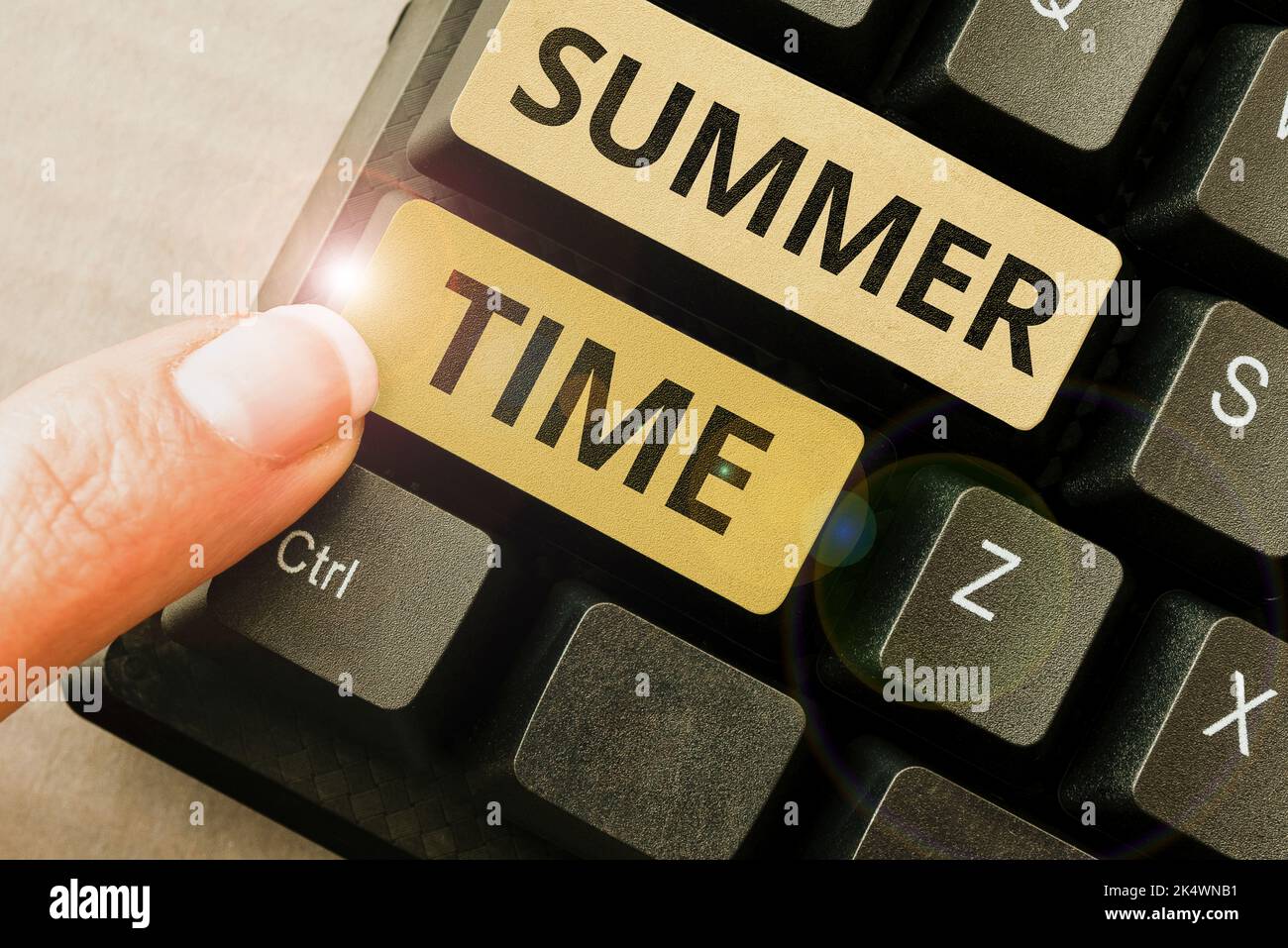 Conceptual caption Summer Time. Business idea the hottest season of the ...