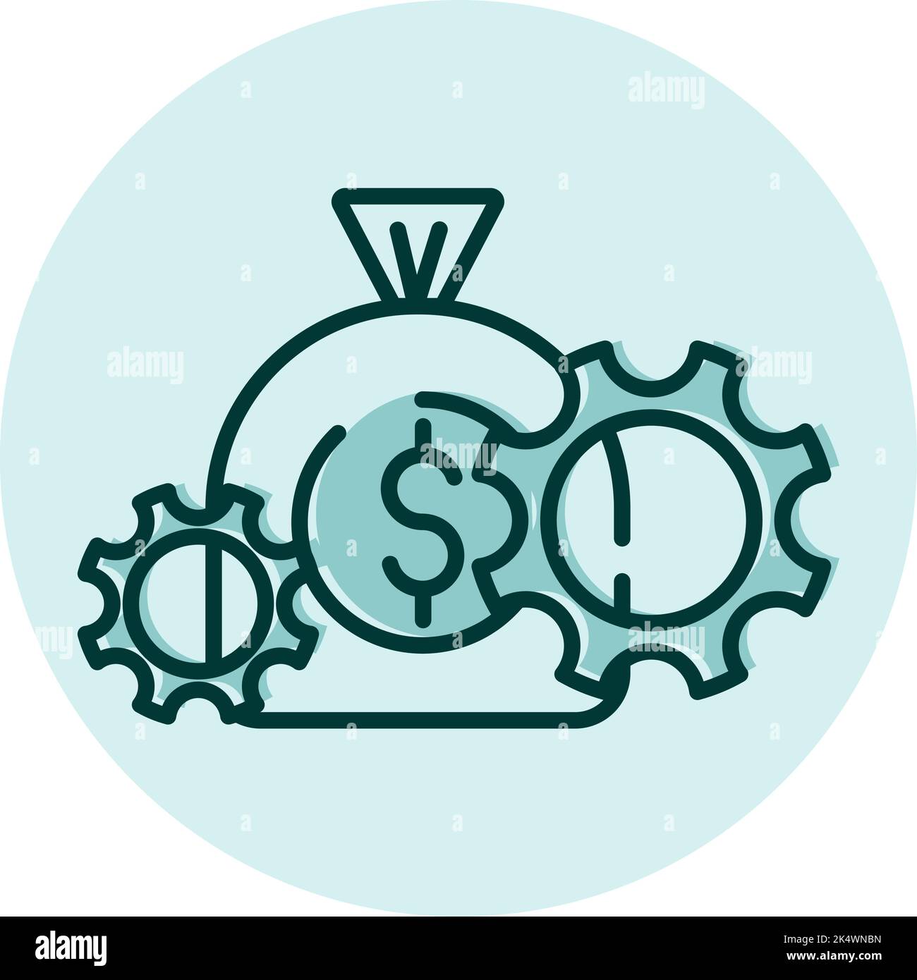 Financial optimization, illustration, vector on a white background ...