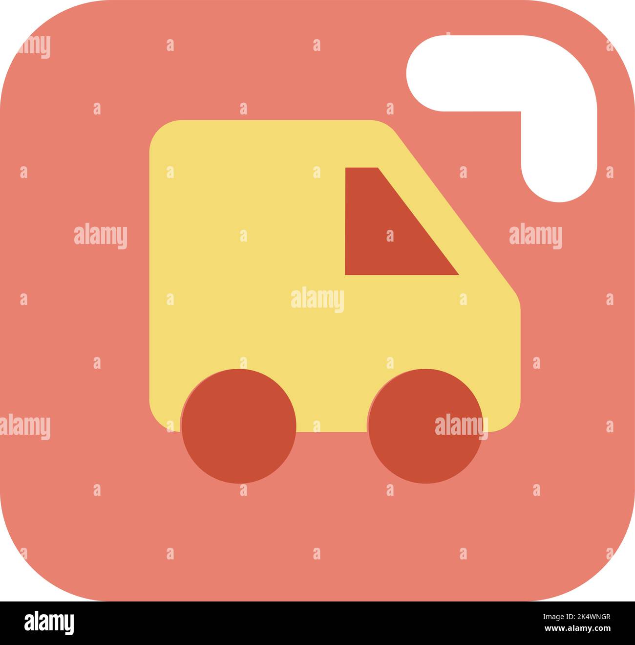 Yellow delivery truck, illustration, vector on a white background Stock ...