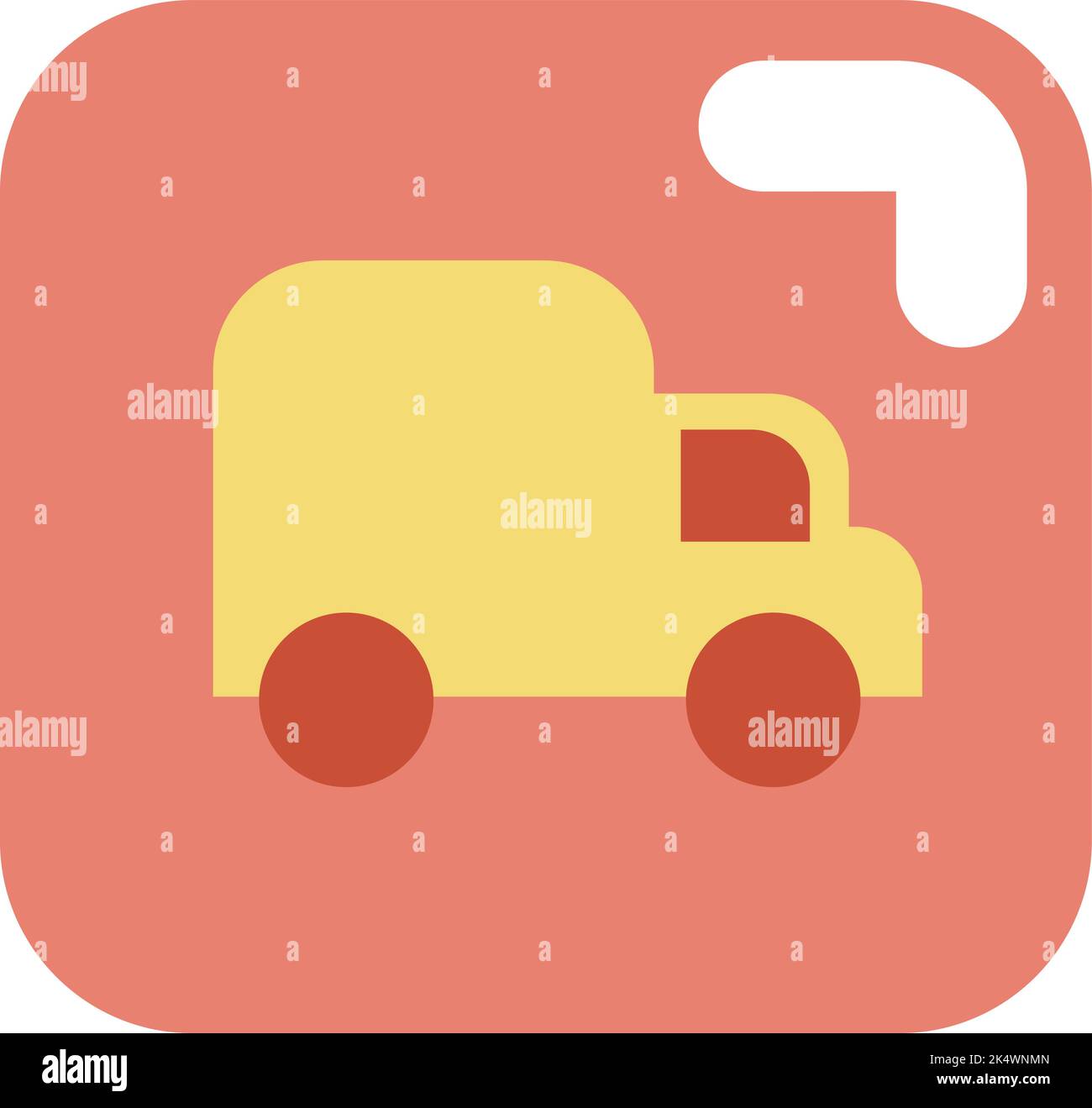 Yellow delivery truck, illustration, vector on a white background Stock ...