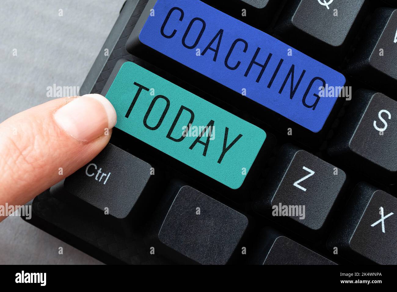 Conceptual display Coaching. Business idea unlocking a persons ...