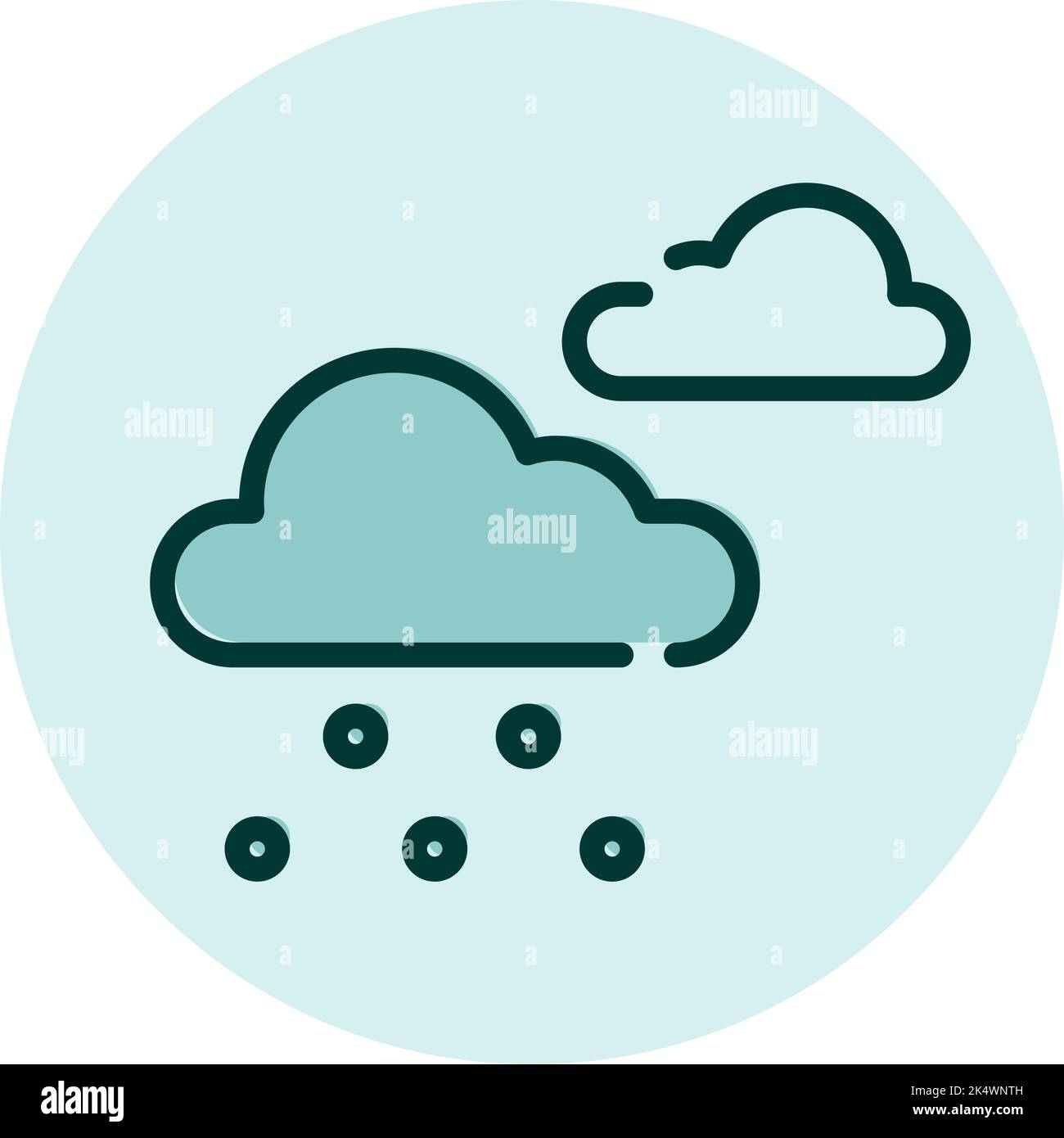 Snowy forecast, illustration, vector on a white background Stock Vector ...