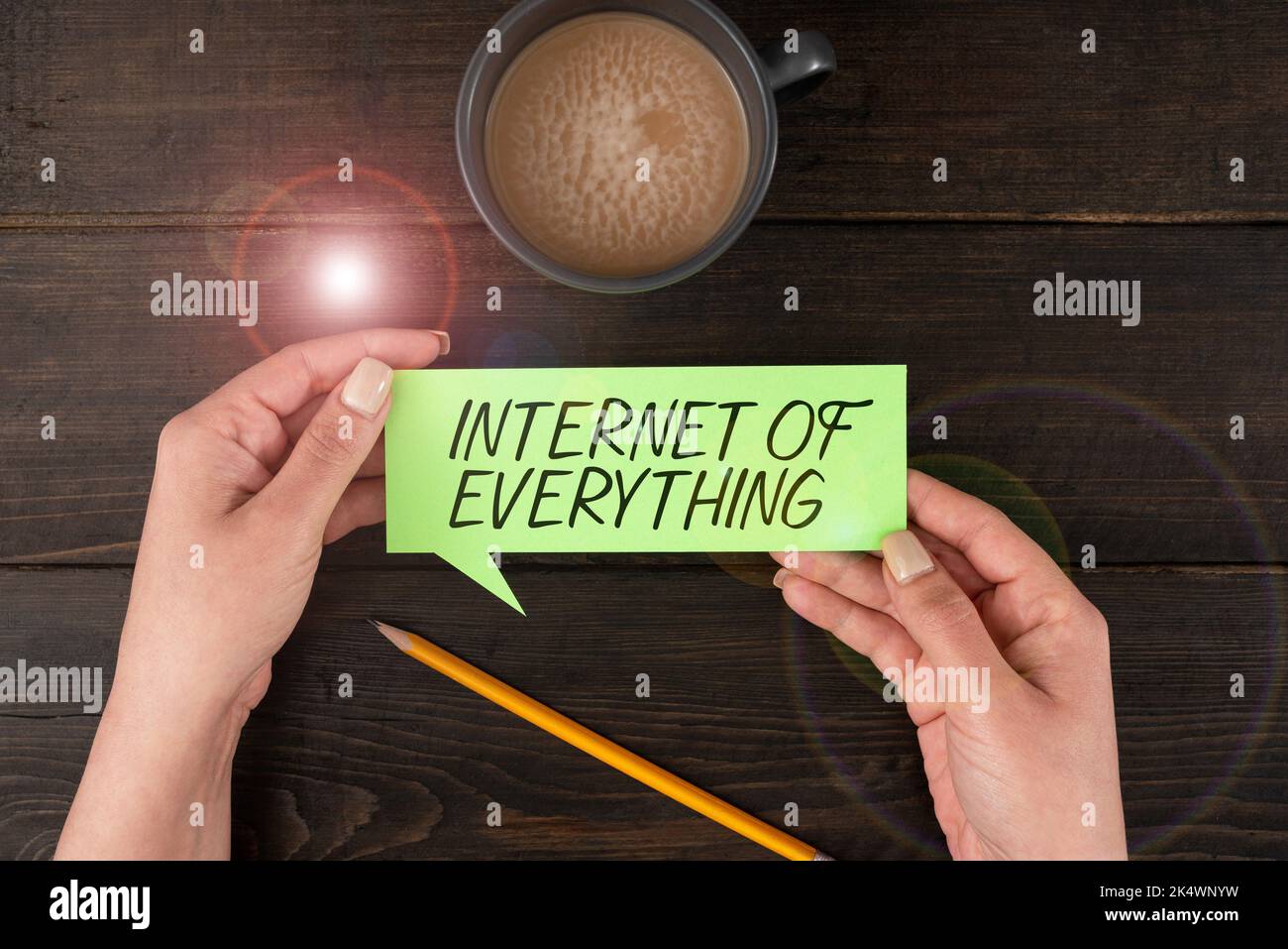 Conceptual caption Internet Of Everything. Concept meaning smart modern ...