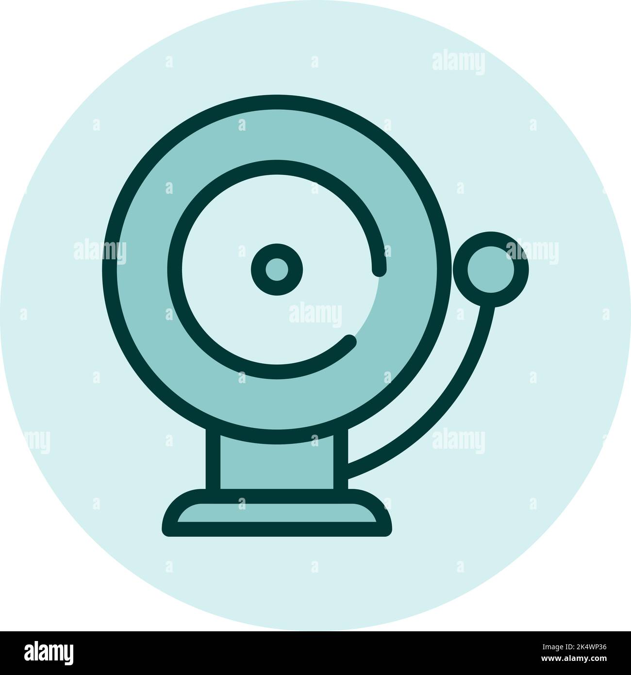 Emergency alarm, illustration, vector on a white background Stock ...