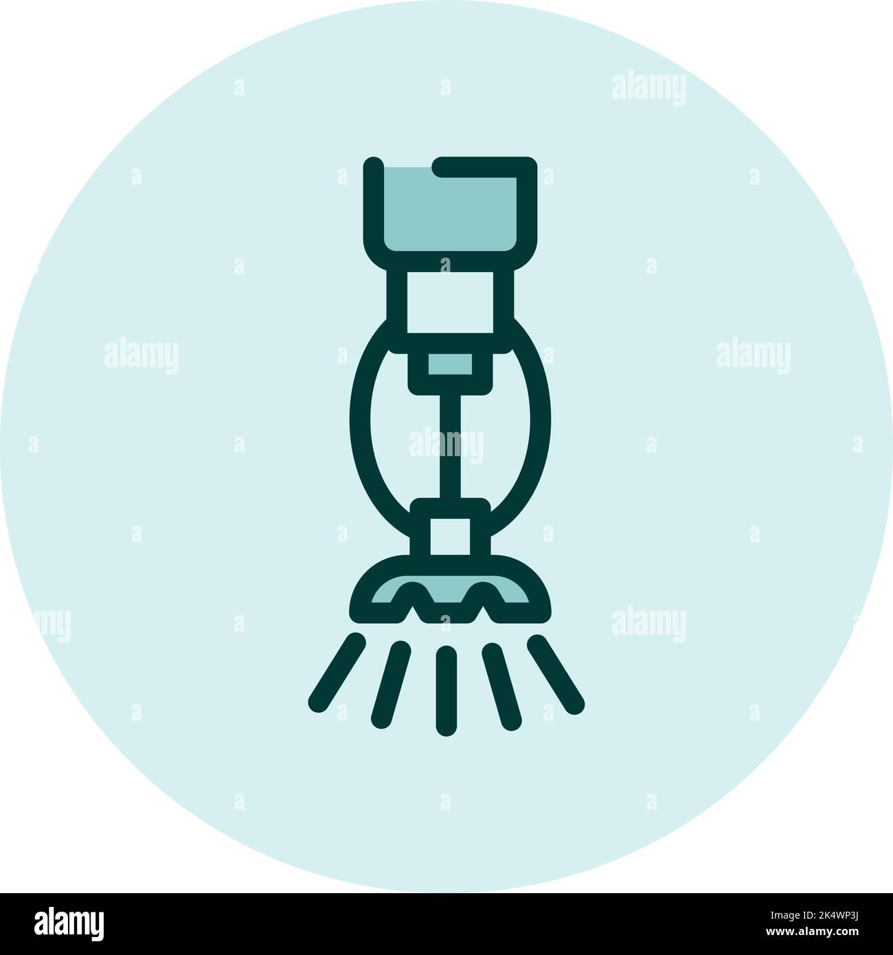 Emergency shower, illustration, vector on a white background Stock ...
