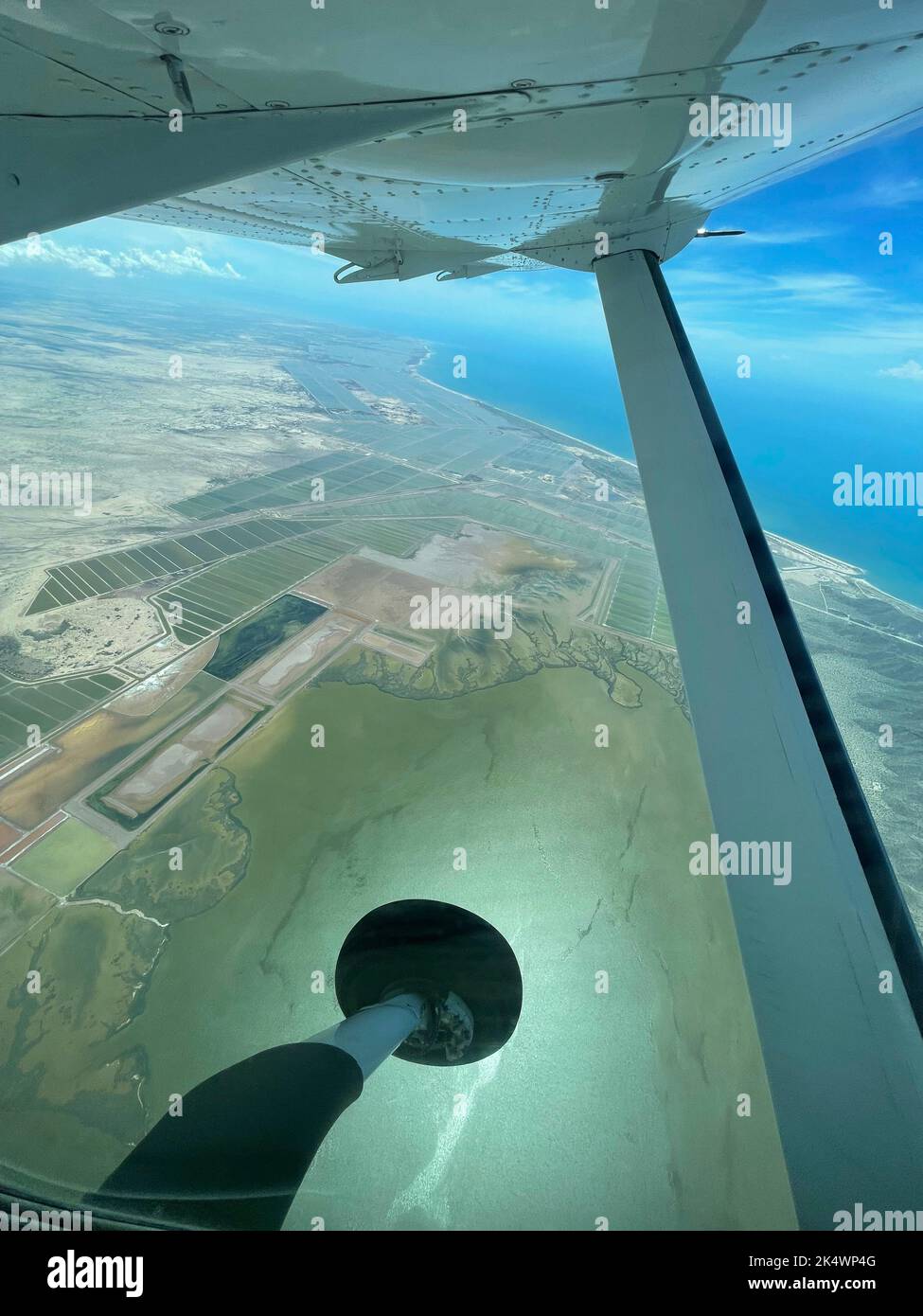 Aerial view of the shrimp farming fields, farms of the aquaculture ...