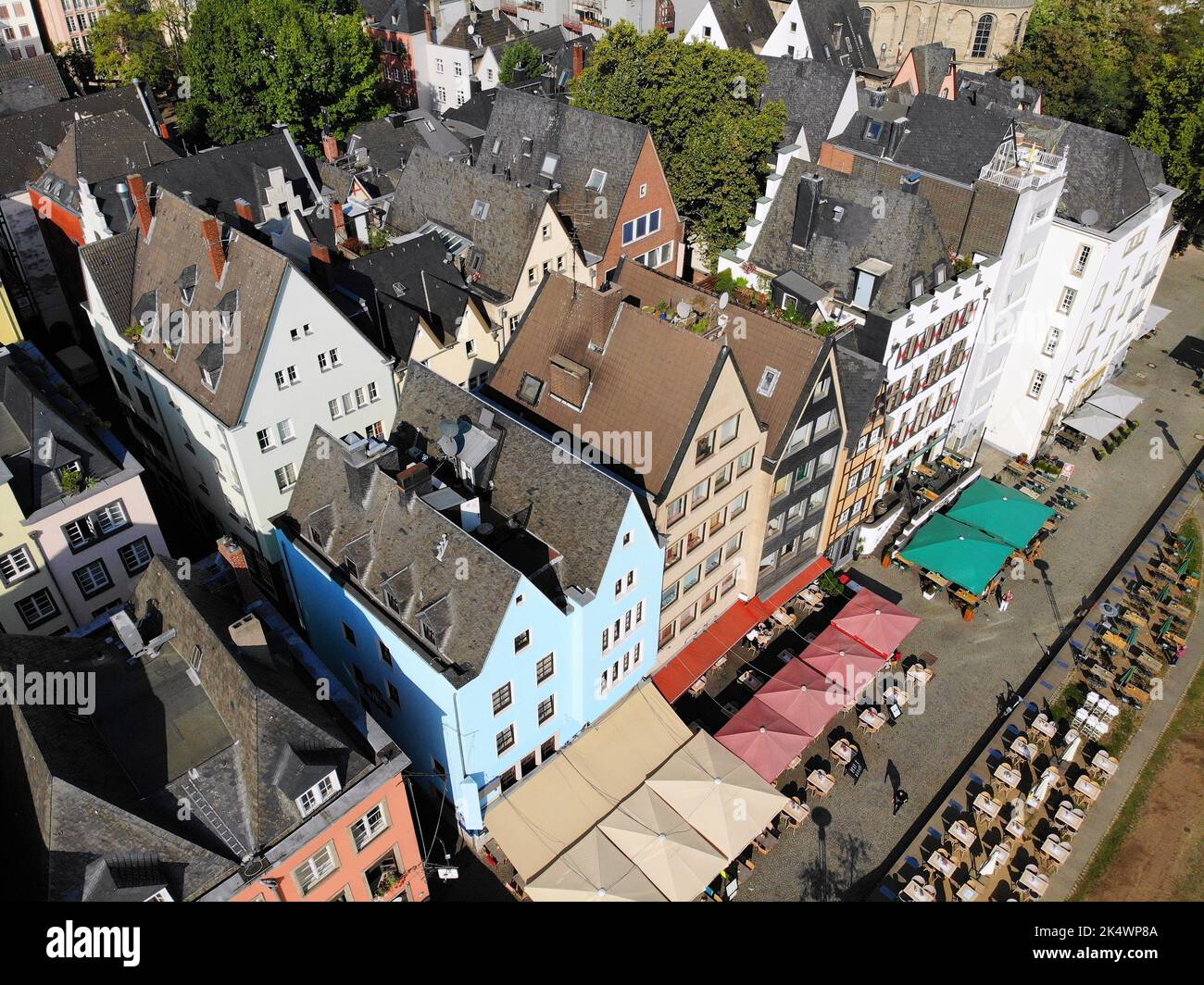 Cologne city, Germany. Aerial view of Innenstadt part of Altstadt ...