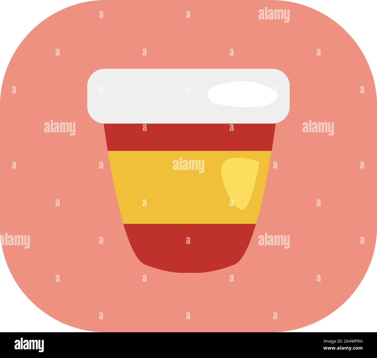 Breakfast coffee to go, illustration, vector on a white background ...
