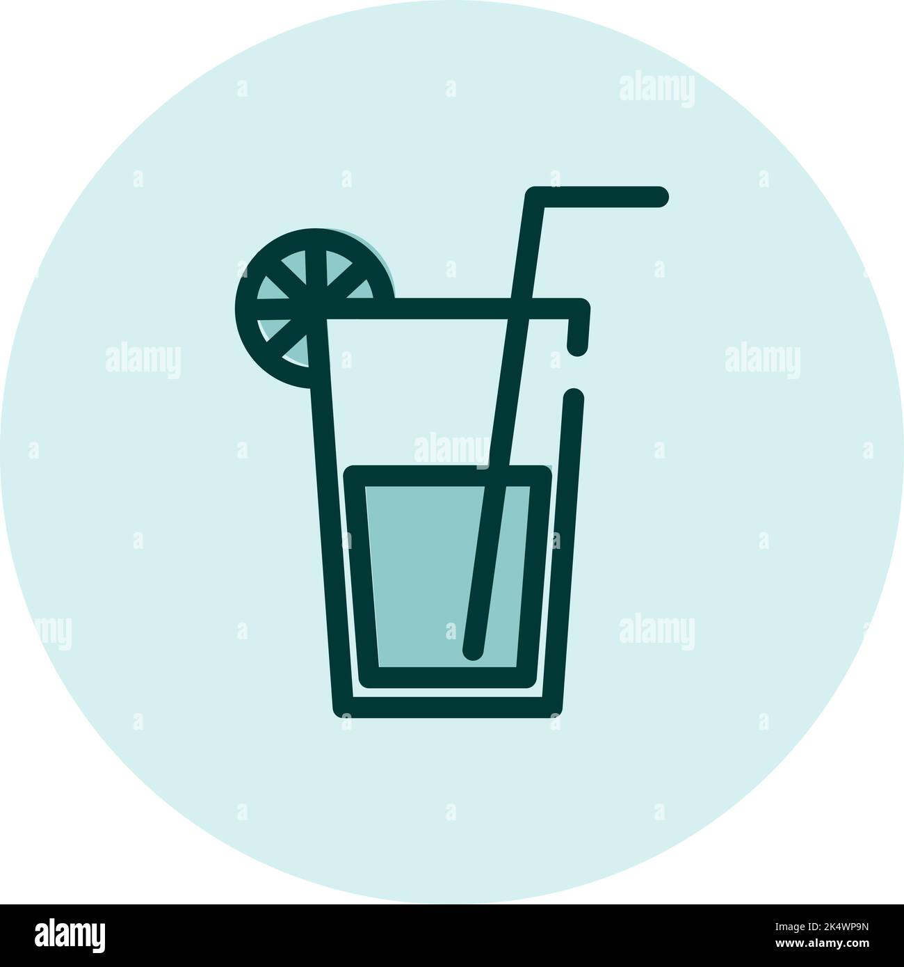 Fresh glass of juice, illustration, vector on a white background Stock ...