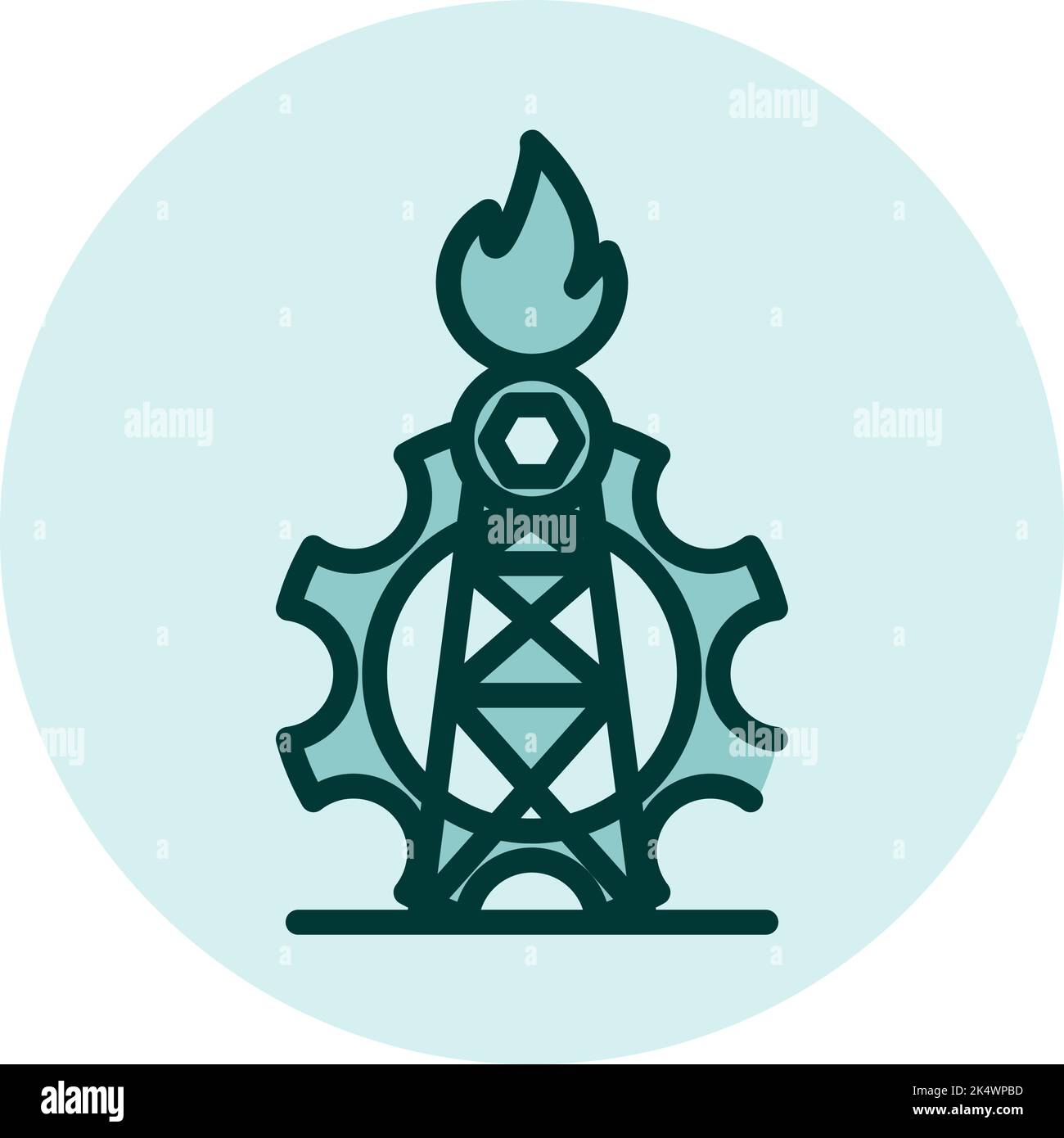 Business industry oil and gas rig, illustration, vector on a white ...