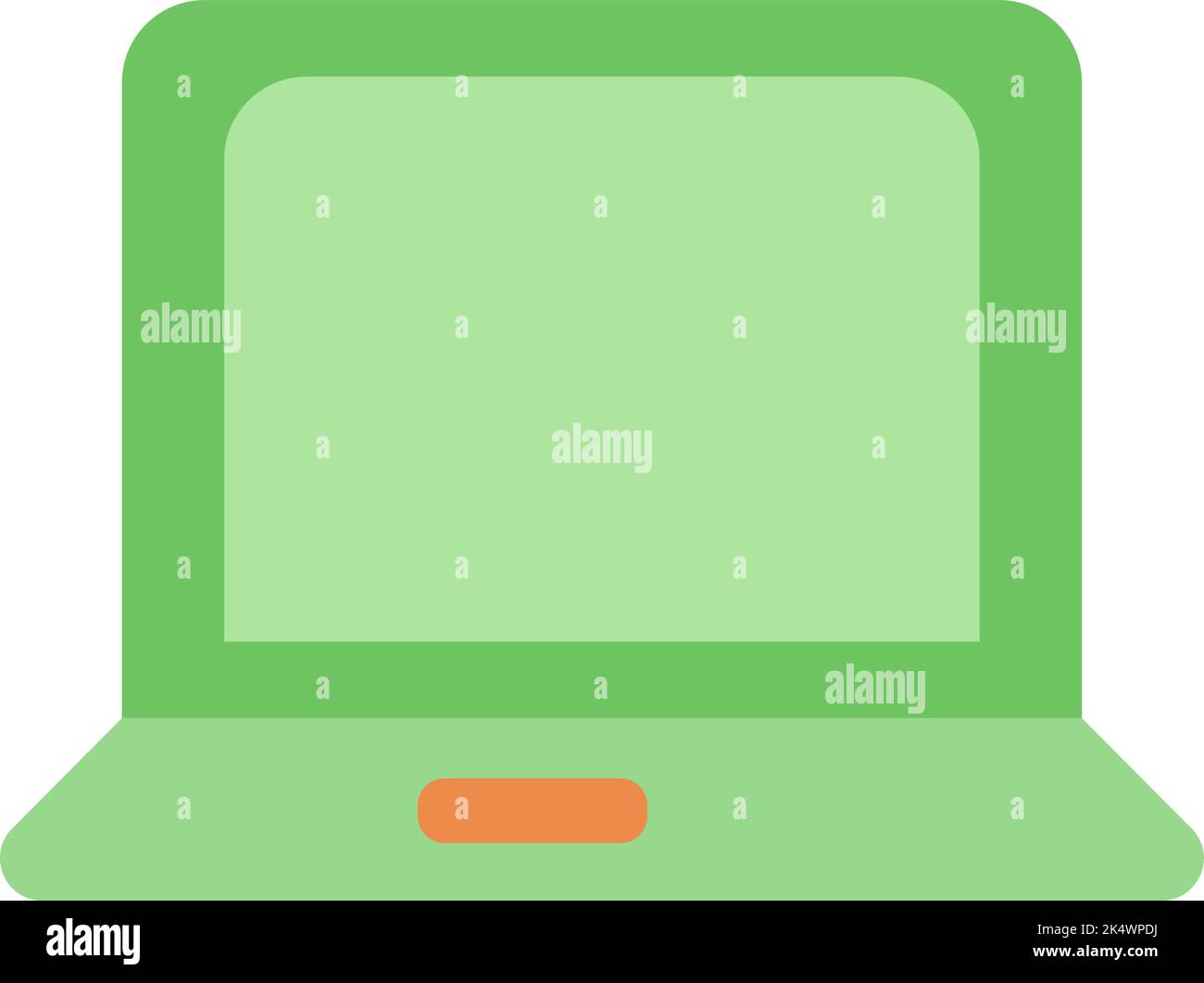 Work laptop, illustration, vector on a white background Stock Vector ...