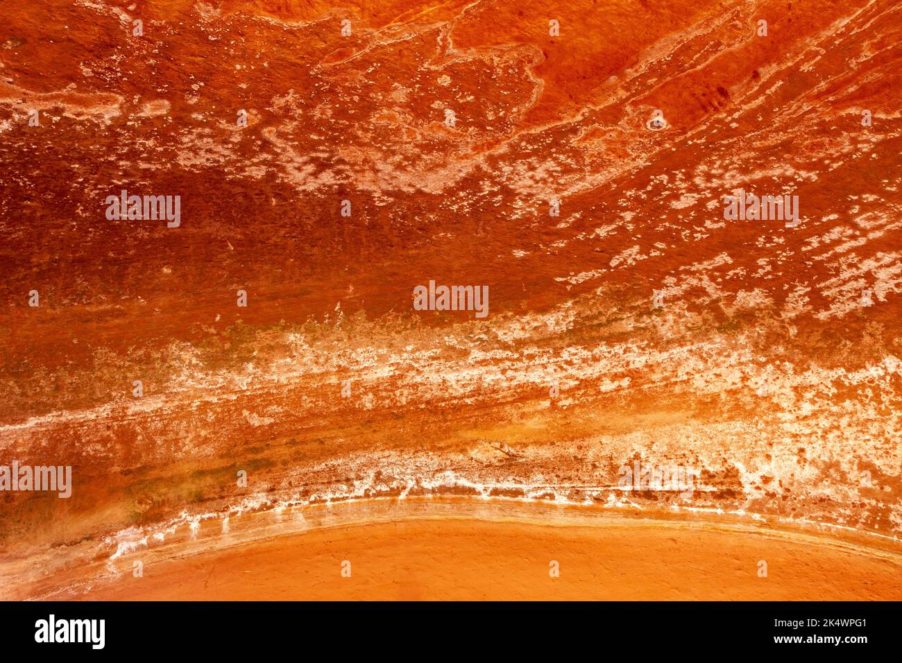 Detail of the wall of Holeman Slot canyon carved by rushing water over ...