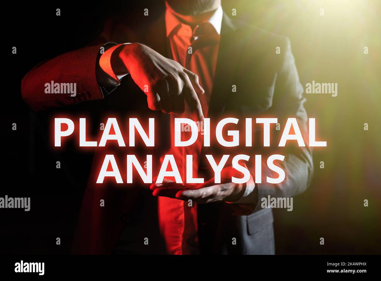 Conceptual caption Plan Digital Analysis. Business overview sales data ...