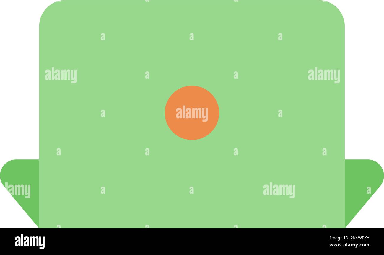 Working laptop, illustration, vector on a white background Stock Vector ...