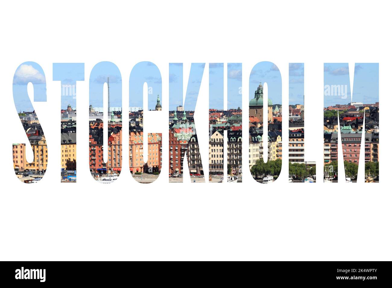 Stockholm, Sweden - word sign. City name text Stock Photo - Alamy