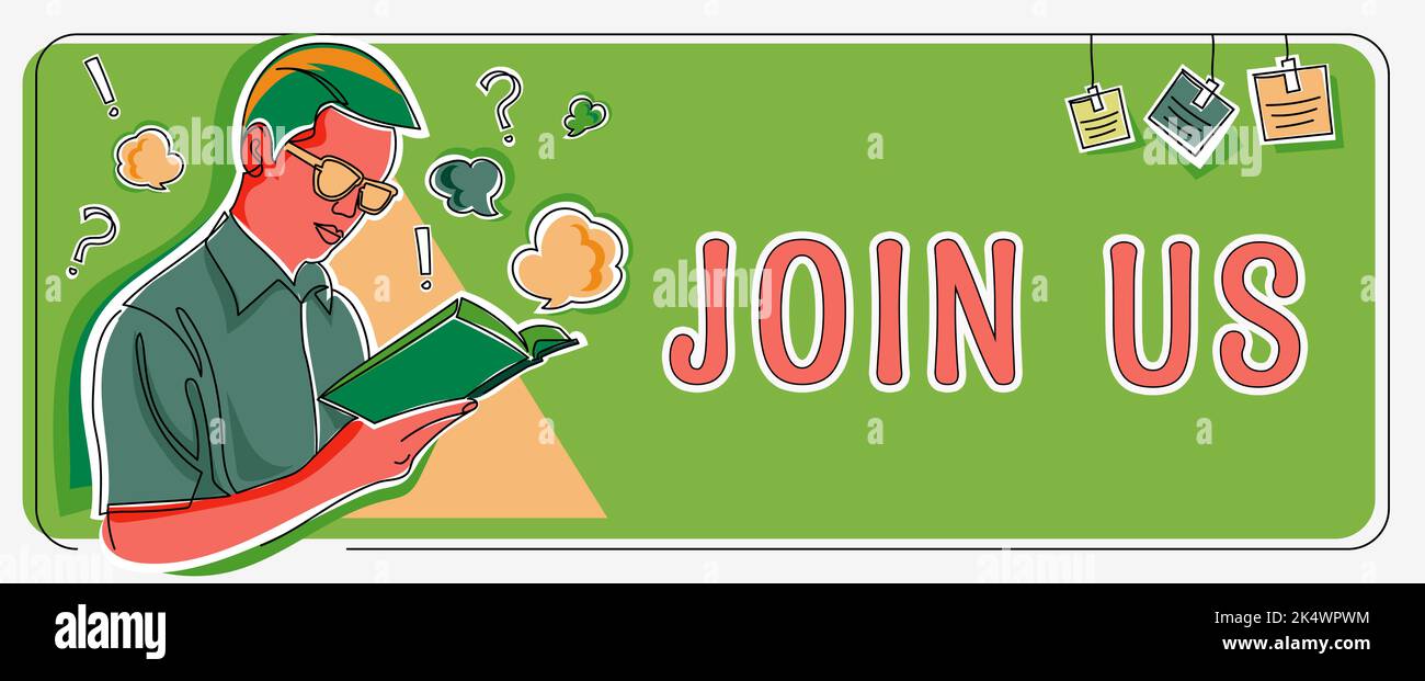 Inspiration showing sign Join Us. Business overview Register in ...