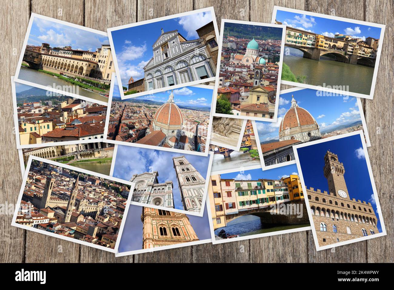 Collage of landmarks of florence hi-res stock photography and images ...
