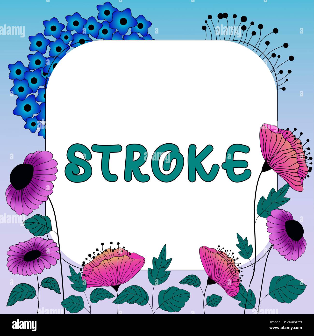Sign displaying Stroke. Conceptual photo caused by bleeding into brain ...