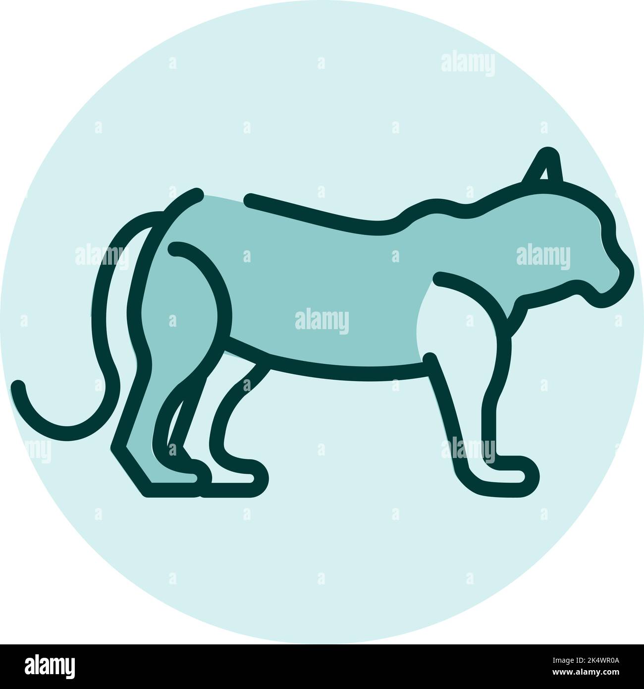 Wild tiger, illustration, vector on a white background Stock Vector ...
