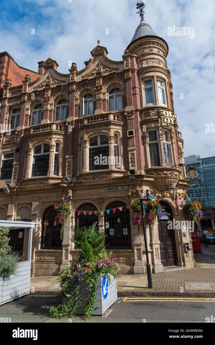 The Old Royal Pub in Church Street, Birmingham city centre, UK Stock ...