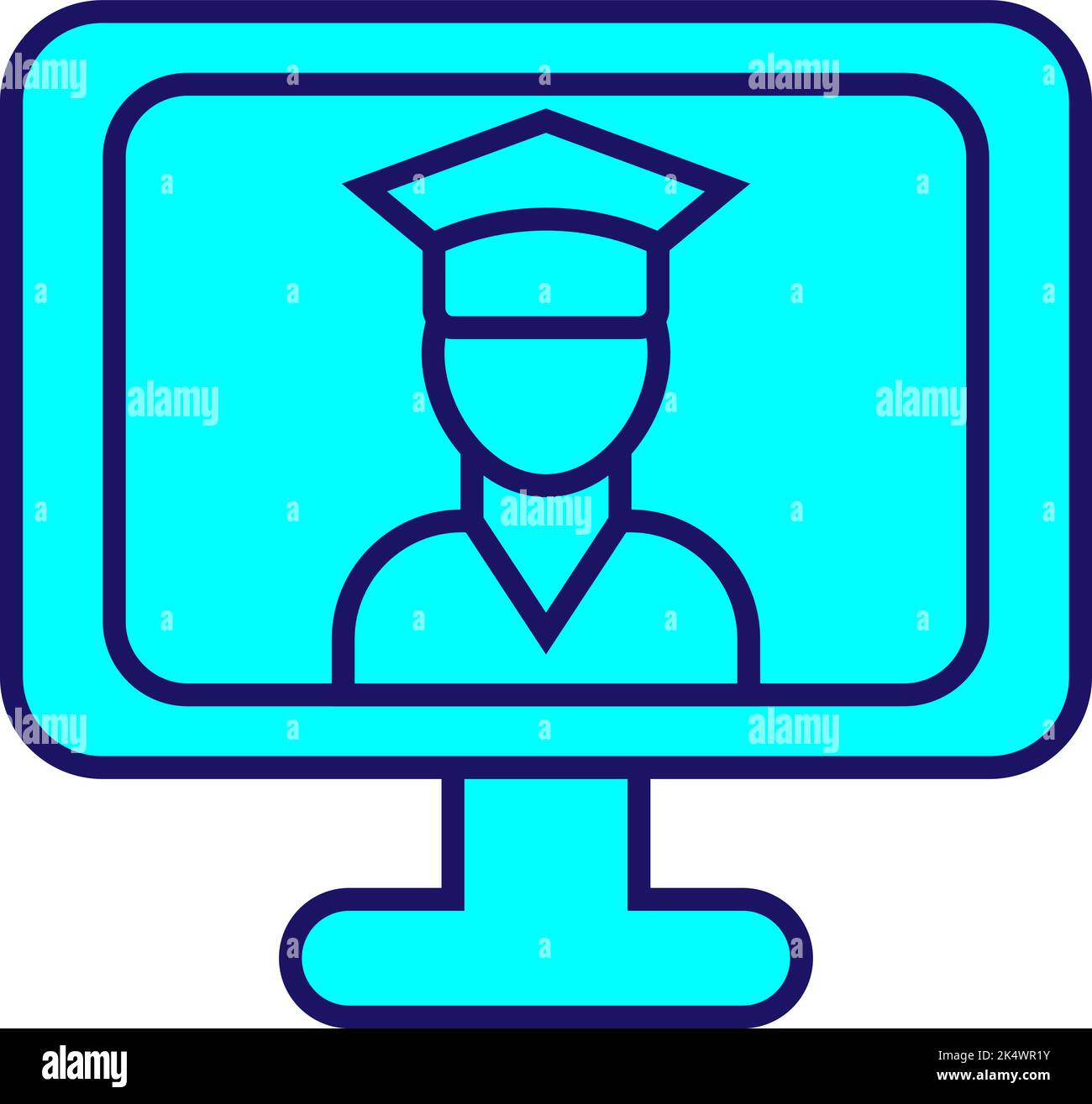 Online training, illustration, vector on a white background Stock ...