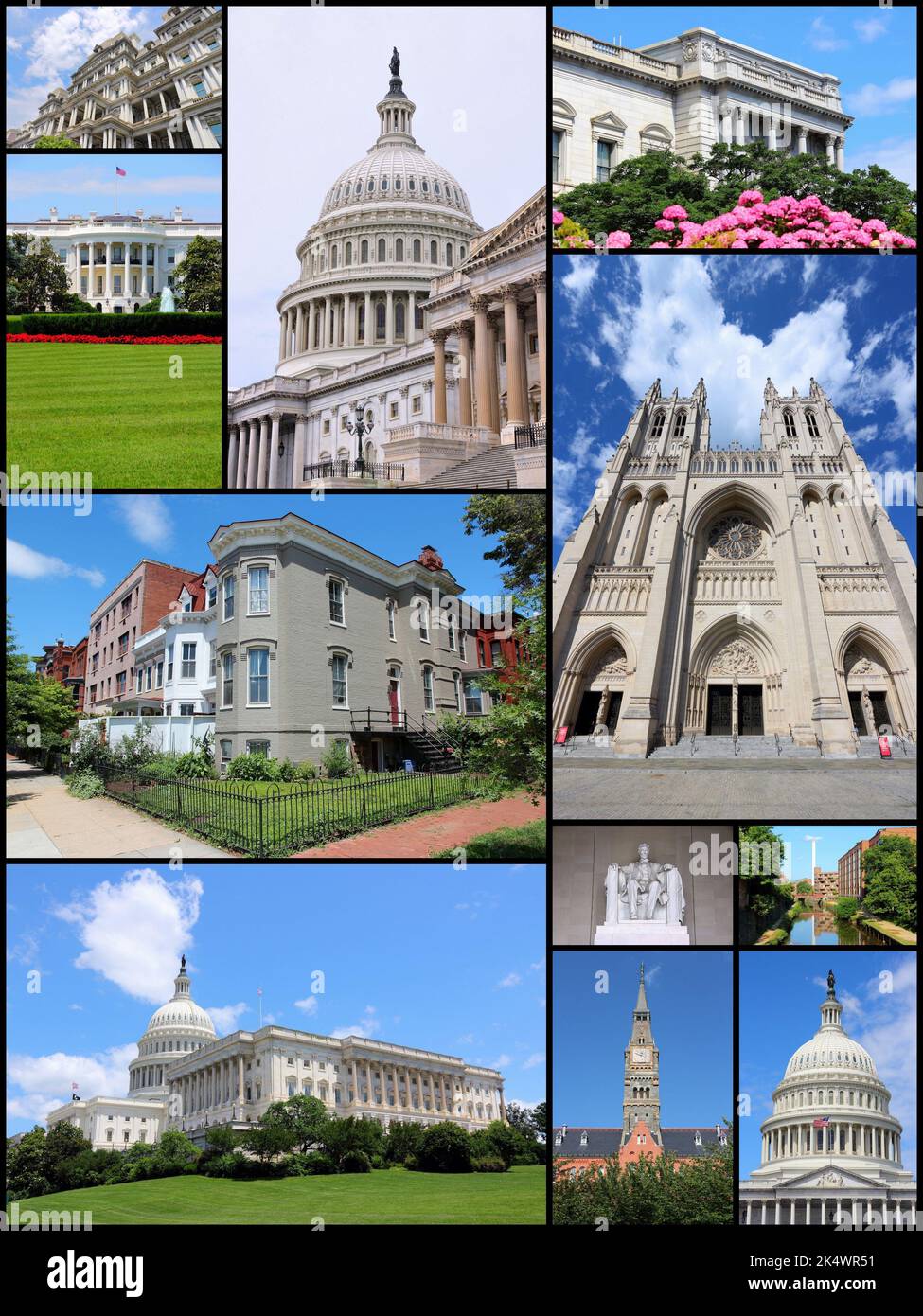 Washington DC - United States photo collage with landmarks and ...