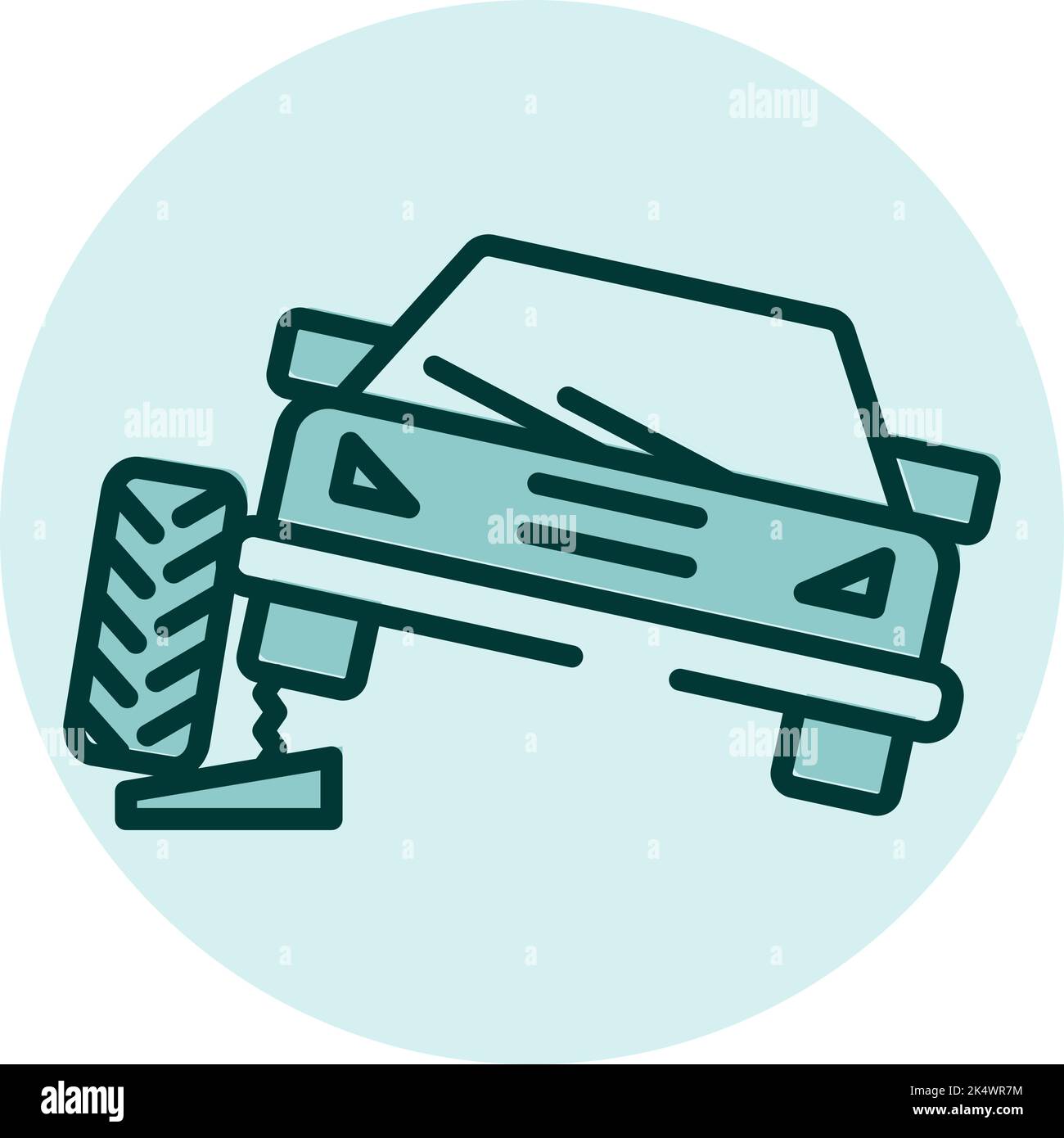 Car tire change, illustration, vector on a white background Stock ...