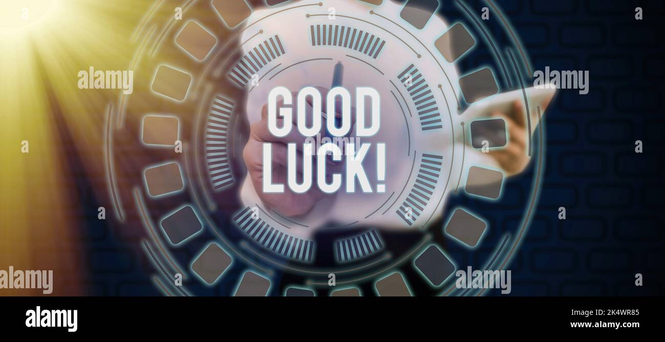 Conceptual display Good Luck. Word Written on A positive fortune or a ...