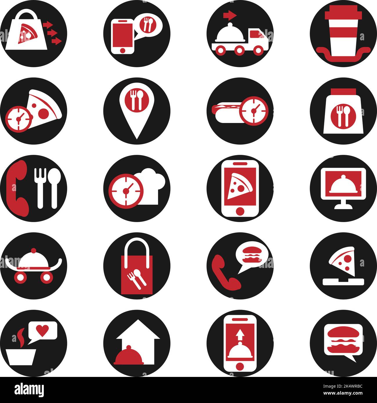 Fast food delivery, illustration, vector on a white background Stock ...