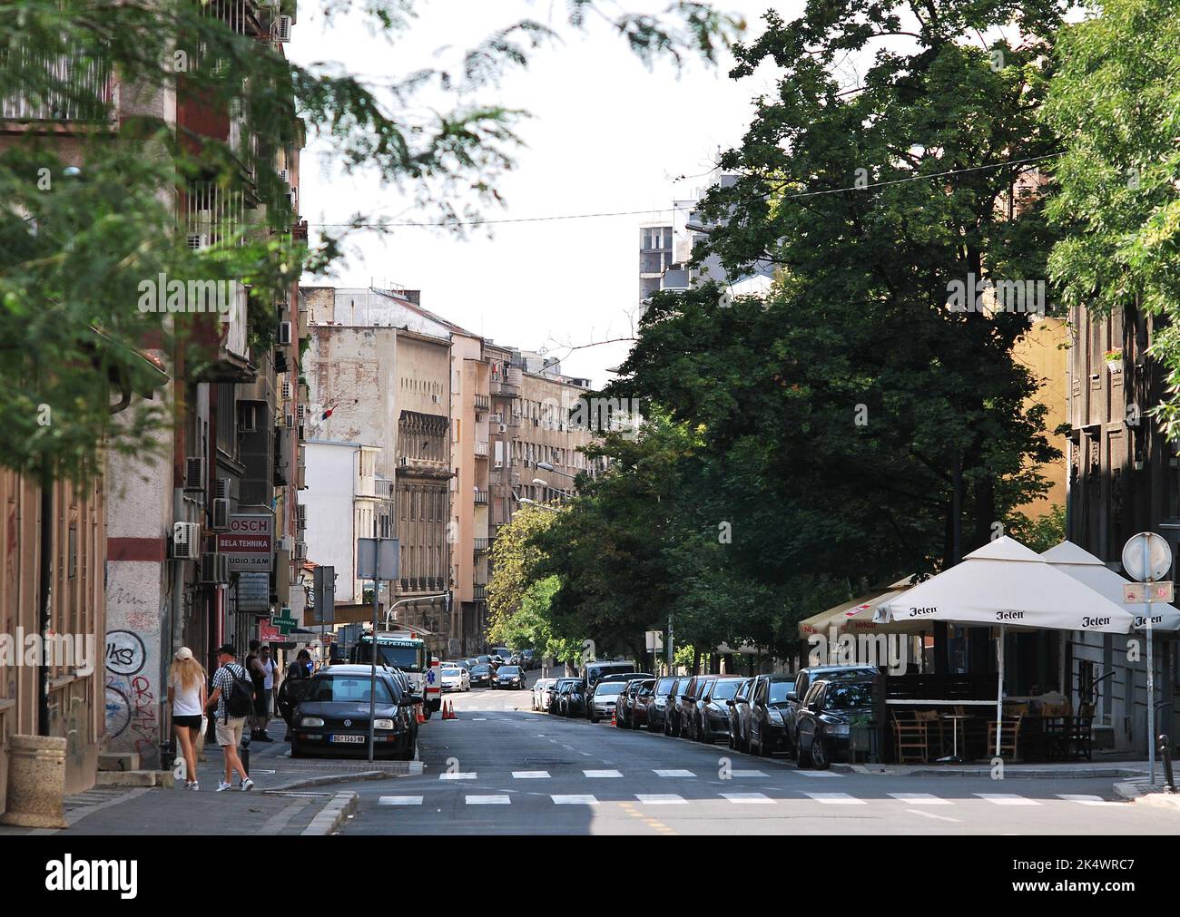 Streets of Belgrade city Stock Photo - Alamy