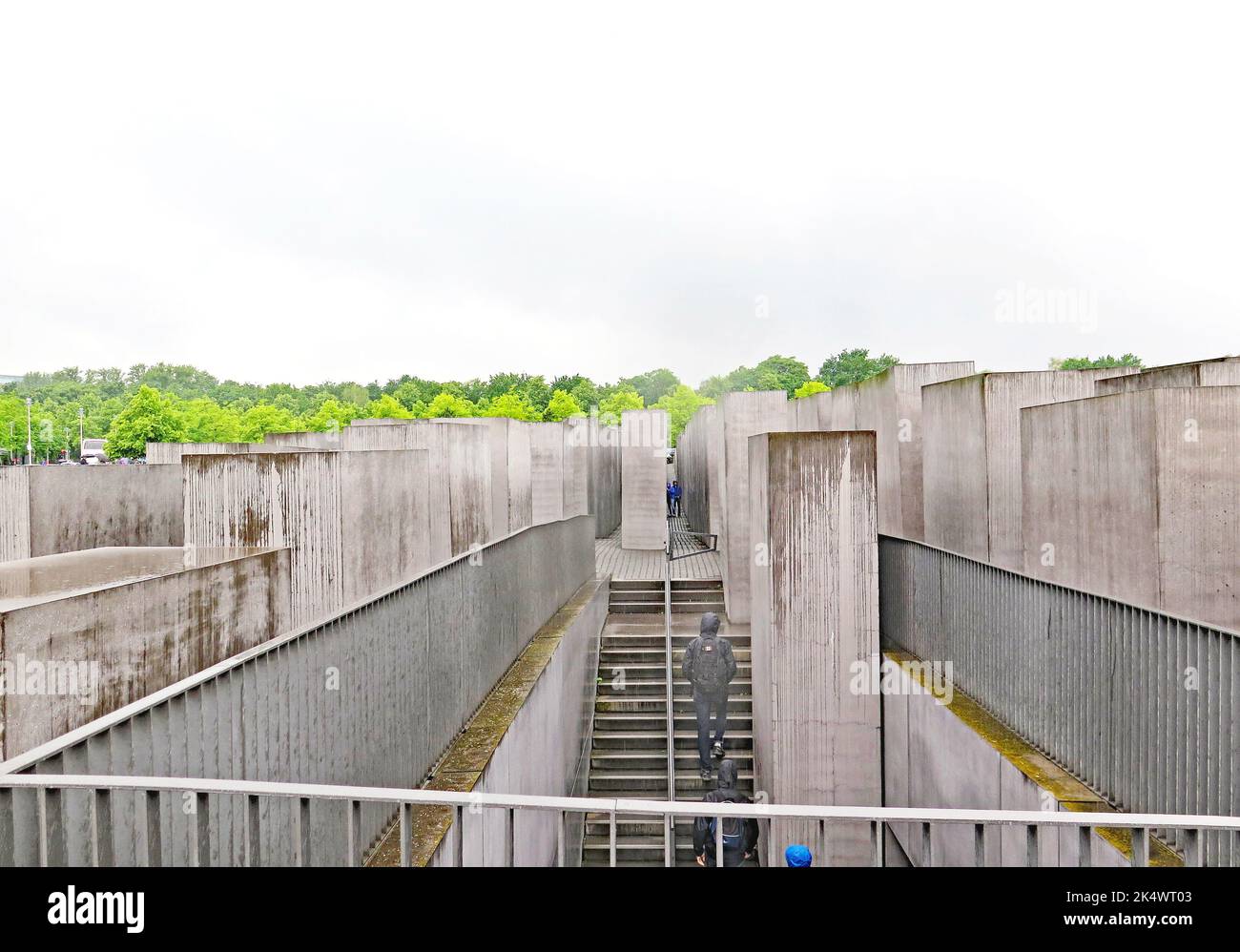 Concrete blocks tribute to the holocaust in Berlin, Germany, Europe ...