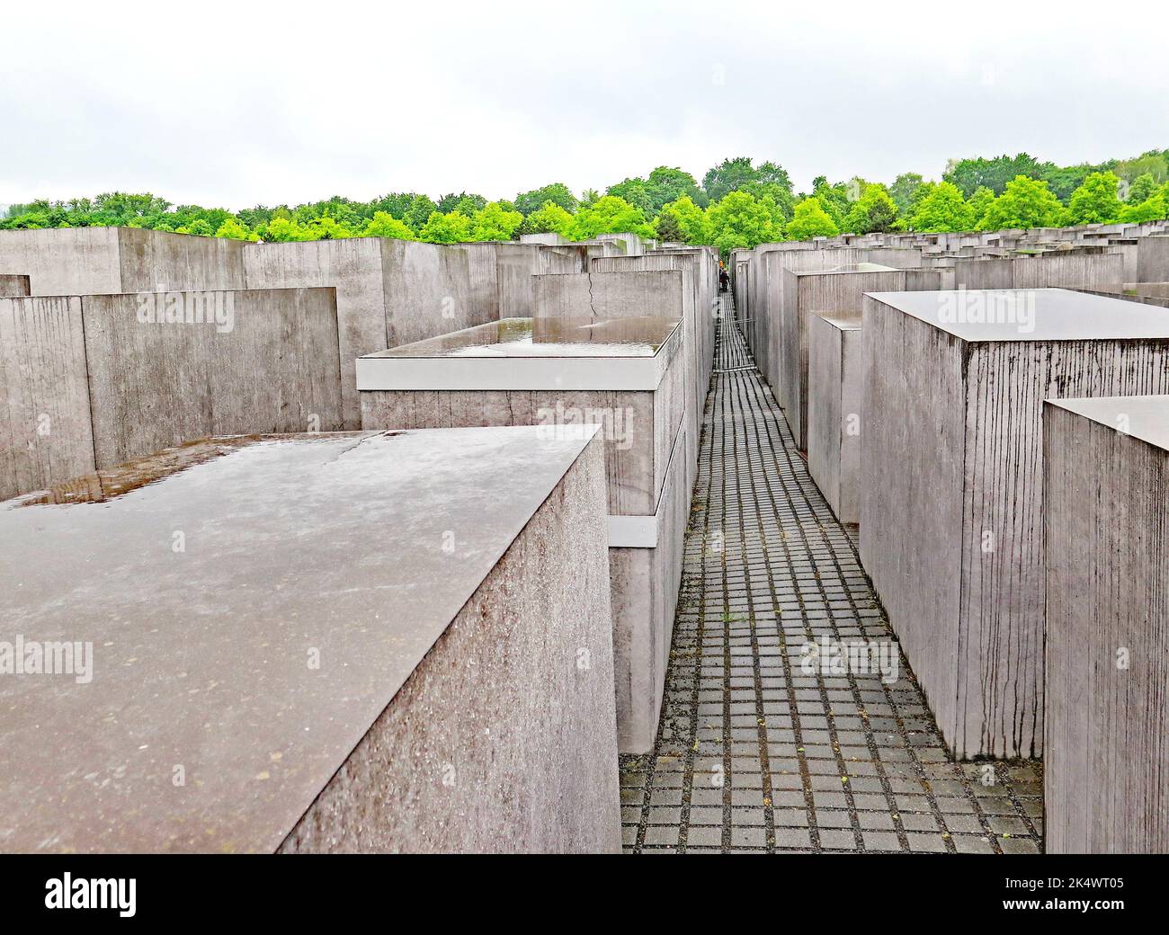 Concrete blocks tribute to the holocaust in Berlin, Germany, Europe ...