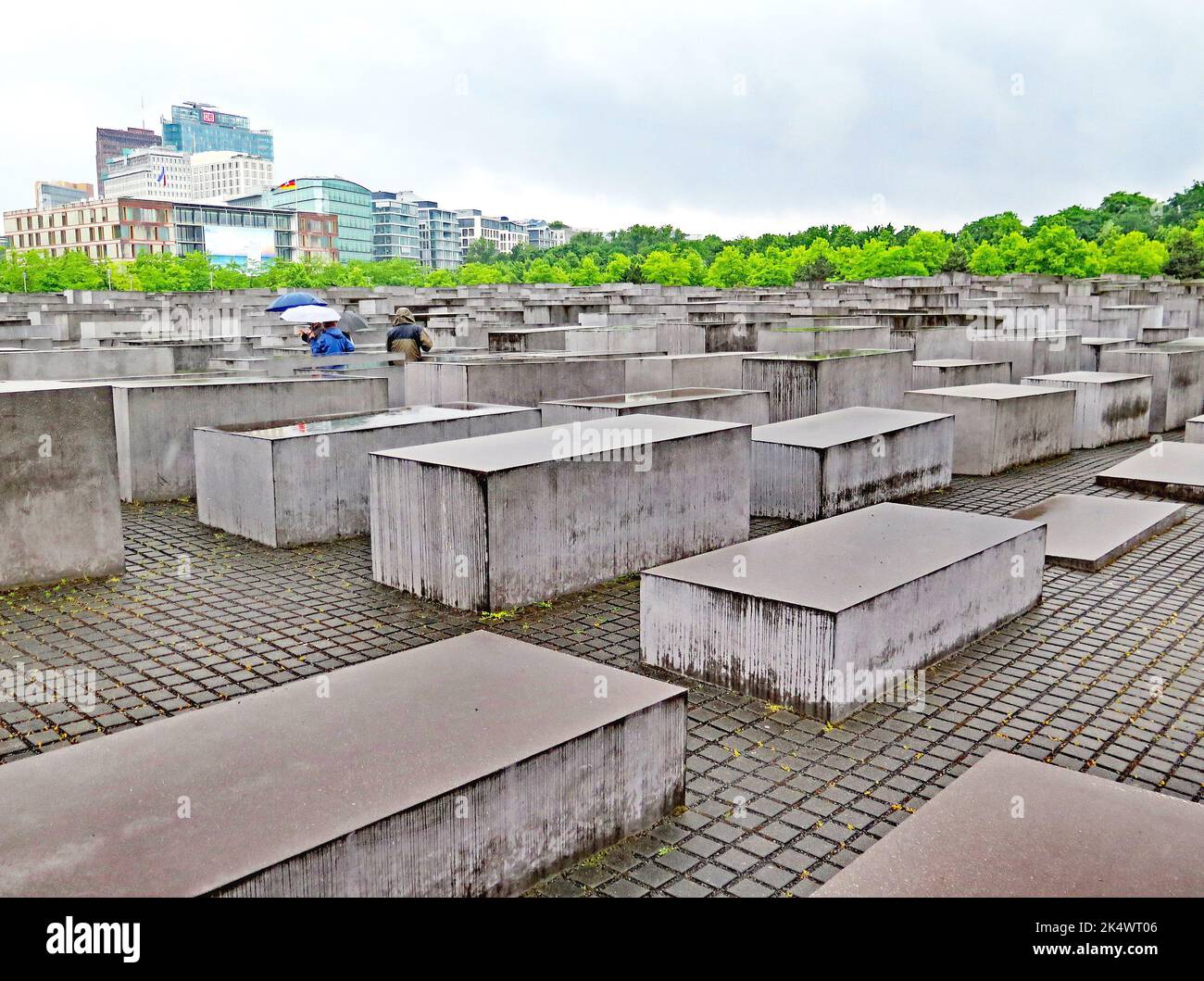 Concrete blocks tribute to the holocaust in Berlin, Germany, Europe ...