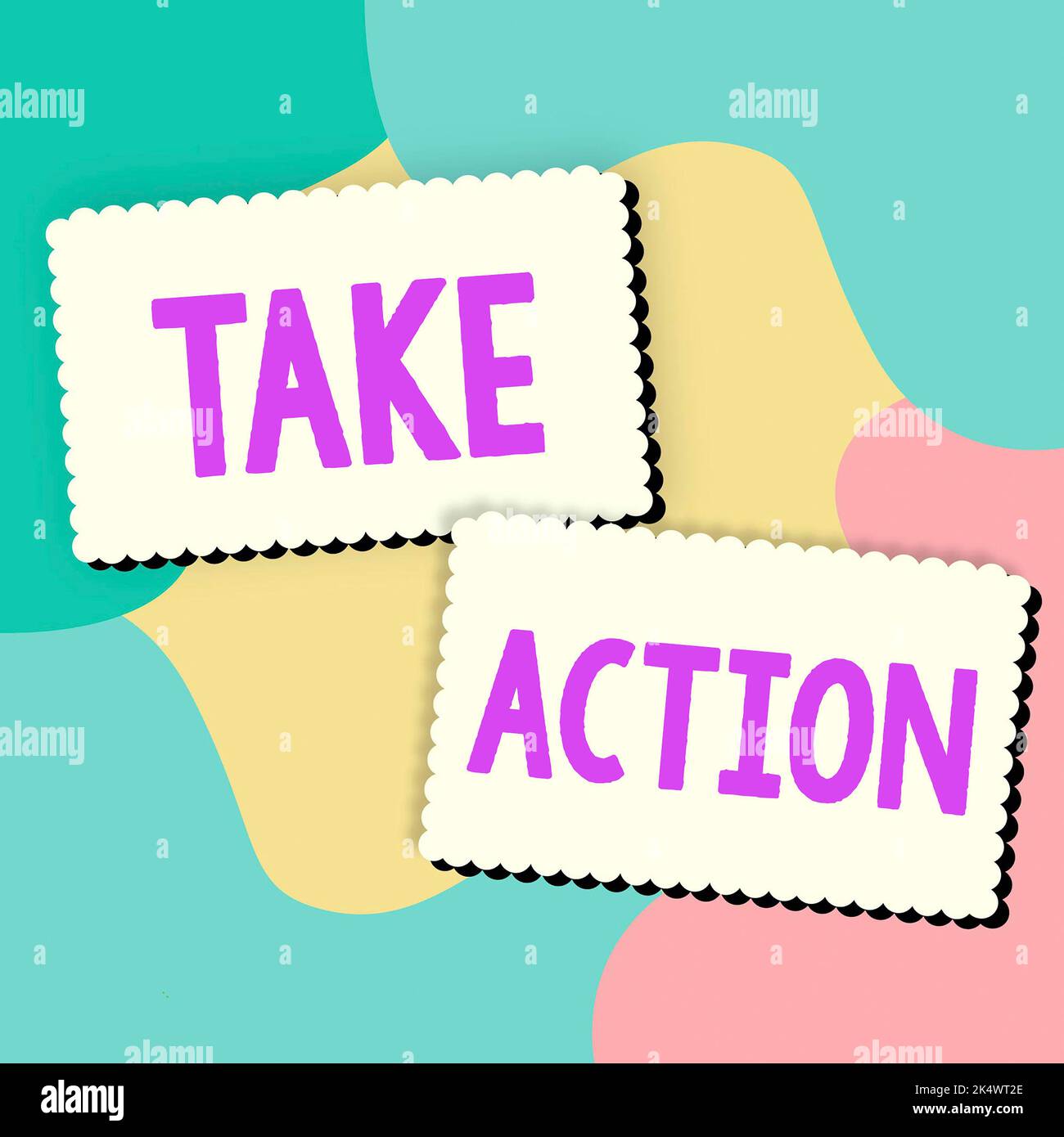 Conceptual caption Take Action. Concept meaning positive act of making ...