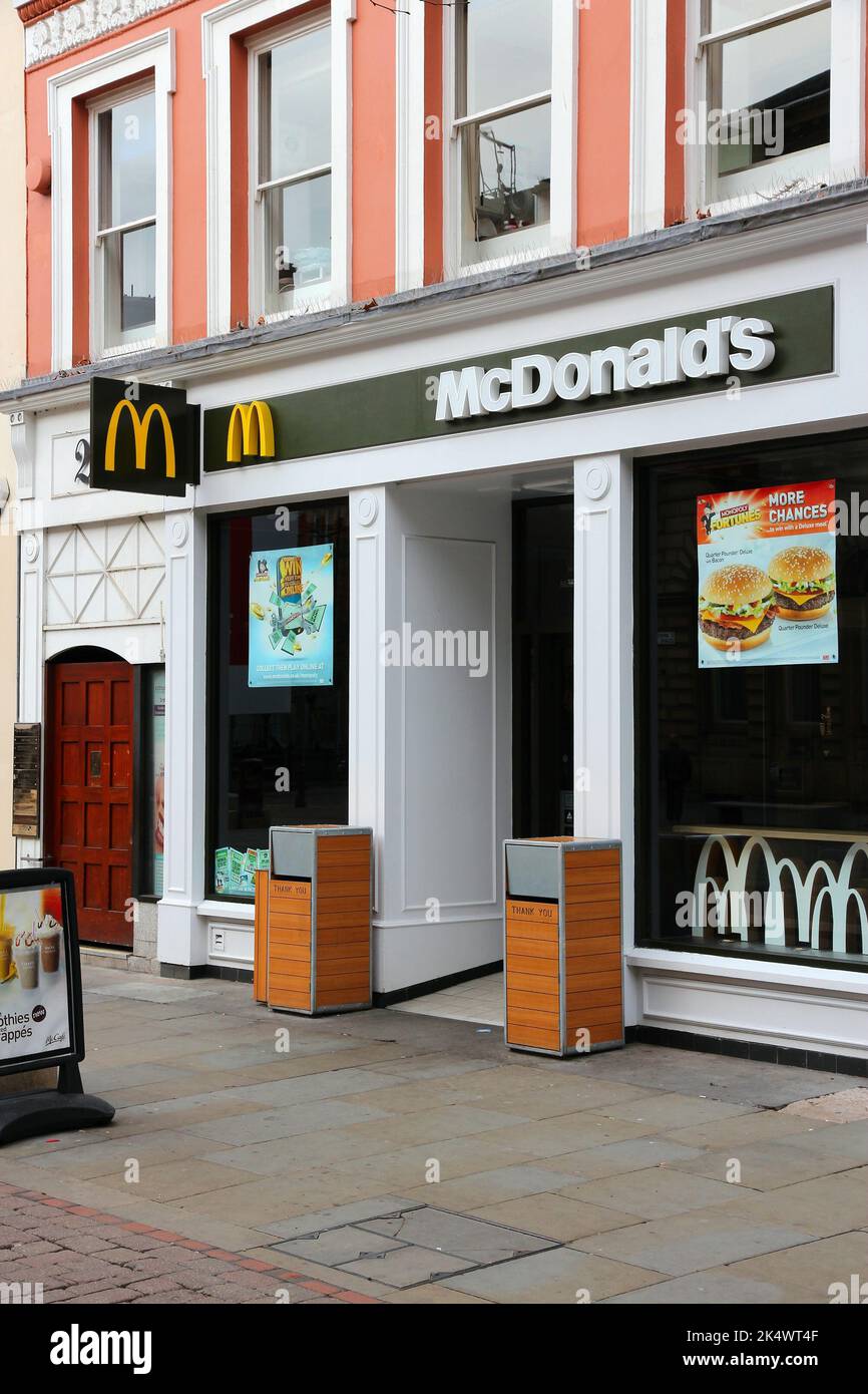 MANCHESTER, UK - APRIL 21, 2013: McDonald's fast food restaurant in ...