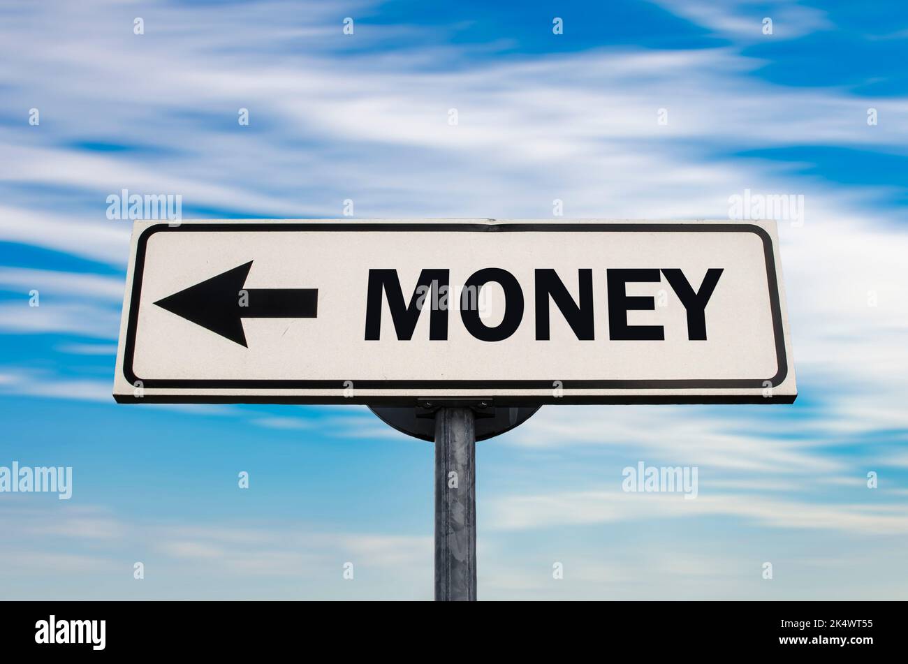 Money road sign hi-res stock photography and images - Alamy
