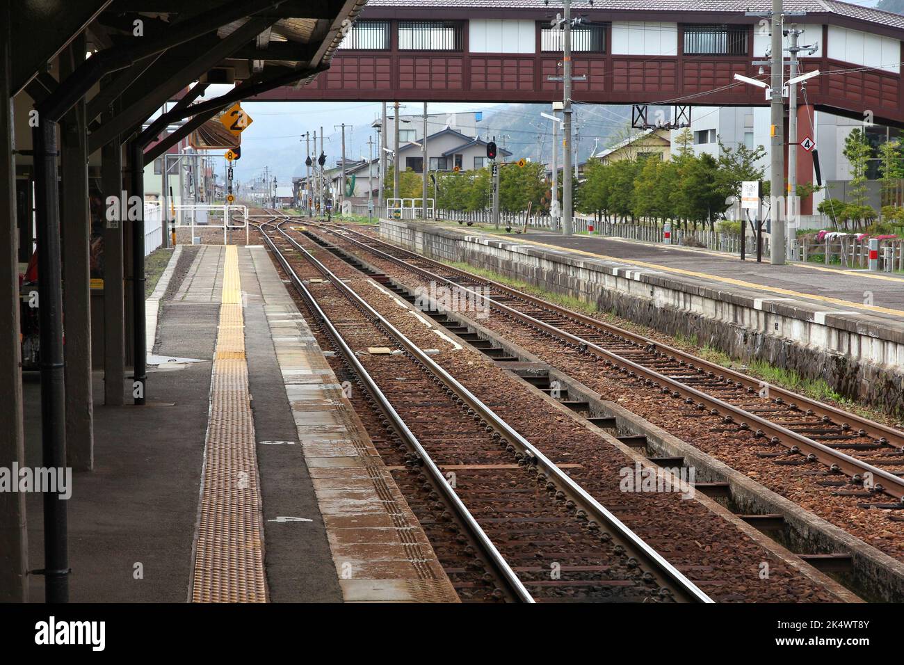 Gifu prefecture, Japan - railroad tracks. Railway transportation ...