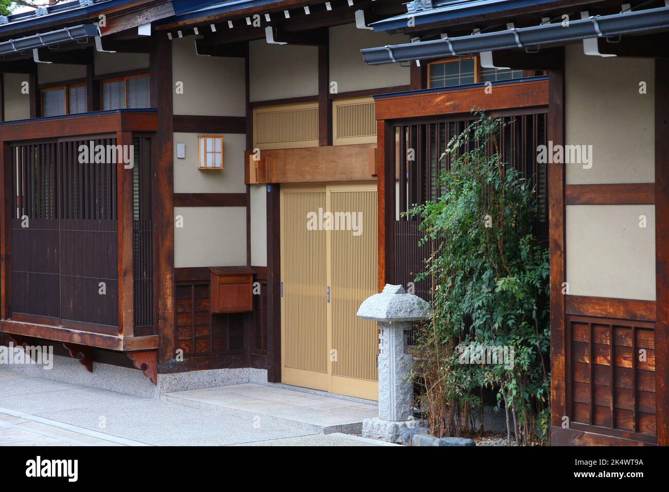 Furukawa town in Hida, Gifu prefecture, Japan. Old wooden Japanese ...