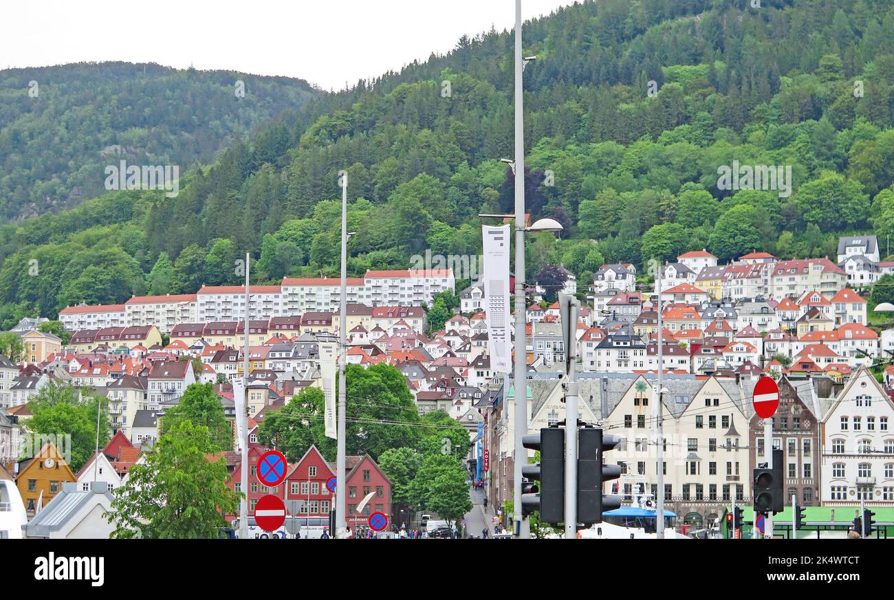 Overview of Bergen in Norway, Europe Stock Photo - Alamy