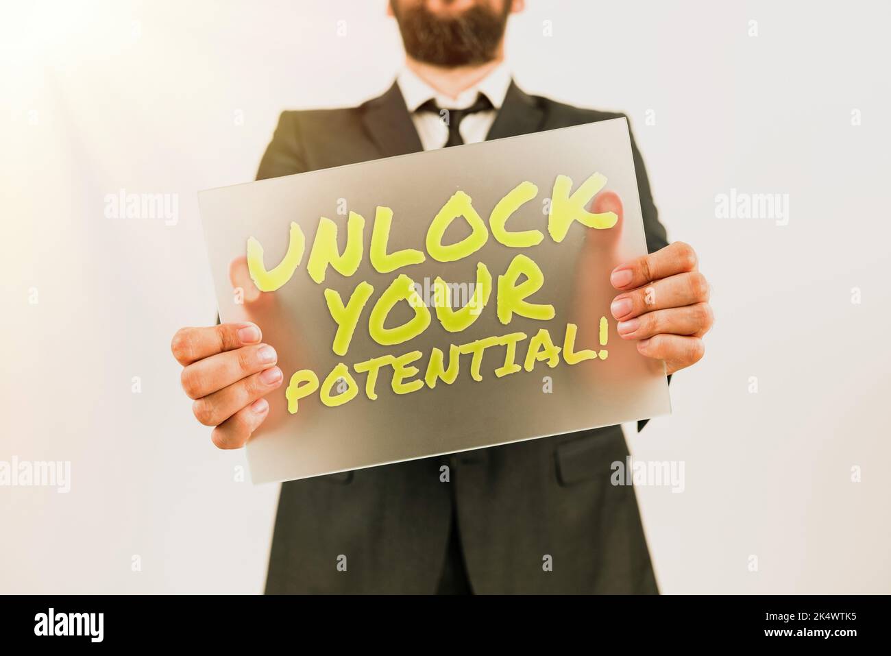 Conceptual caption Unlock Your Potential. Word Written on Mentor, coach ...